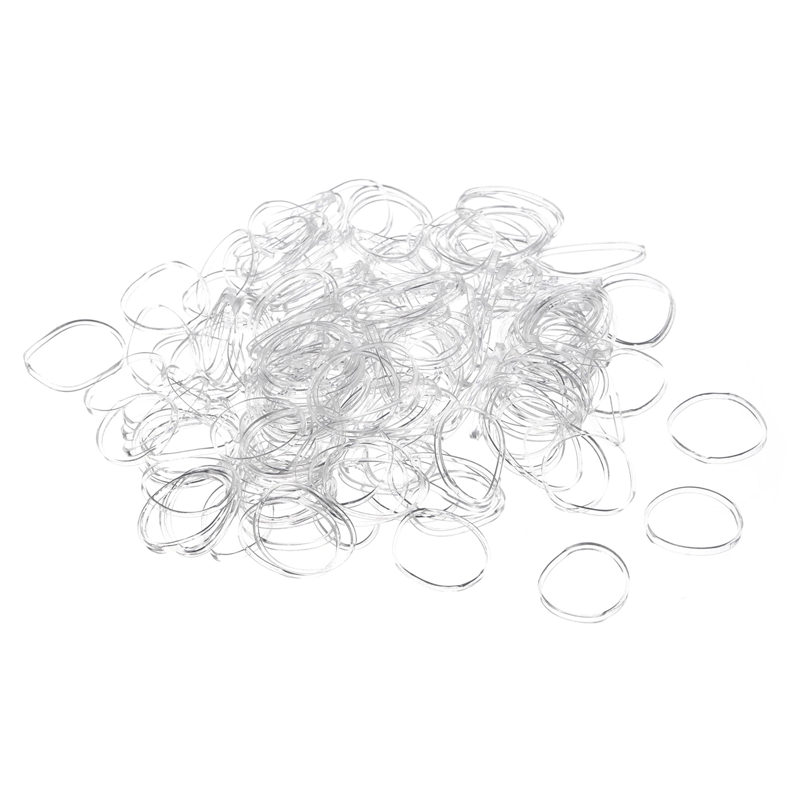Uxcell 1000 Pack Rubber Band Stretchable Rubber Elastic Band Clear 10mm ...