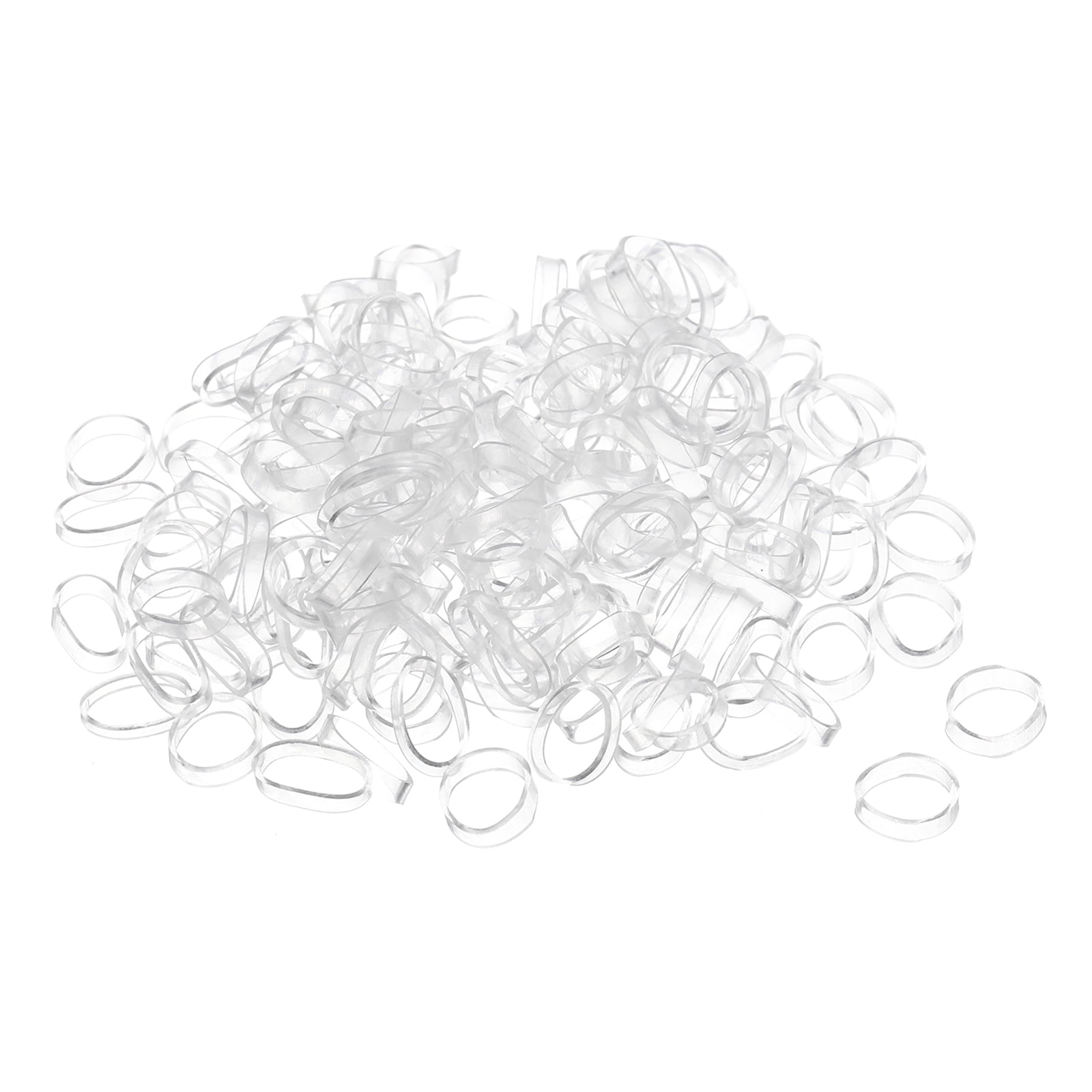 Uxcell 1000 Pack Rubber Band Stretchable Rubber Elastic Band Clear 6mm ...