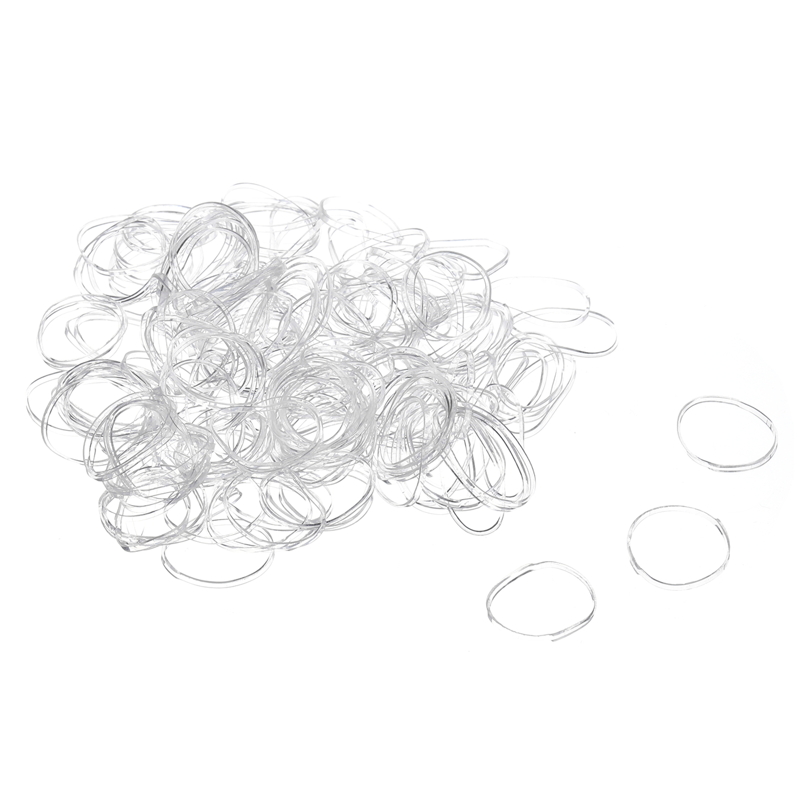 Uxcell 1000Pcs Rubber Band Stretchable Rubber Elastic Band Clear 16mm x ...