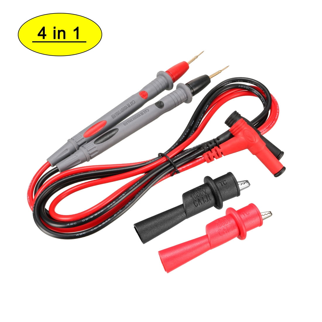 Uxcell 1000V 20A Banana Plug Digital Multimeter Probe Test 4 in 1 Set ...