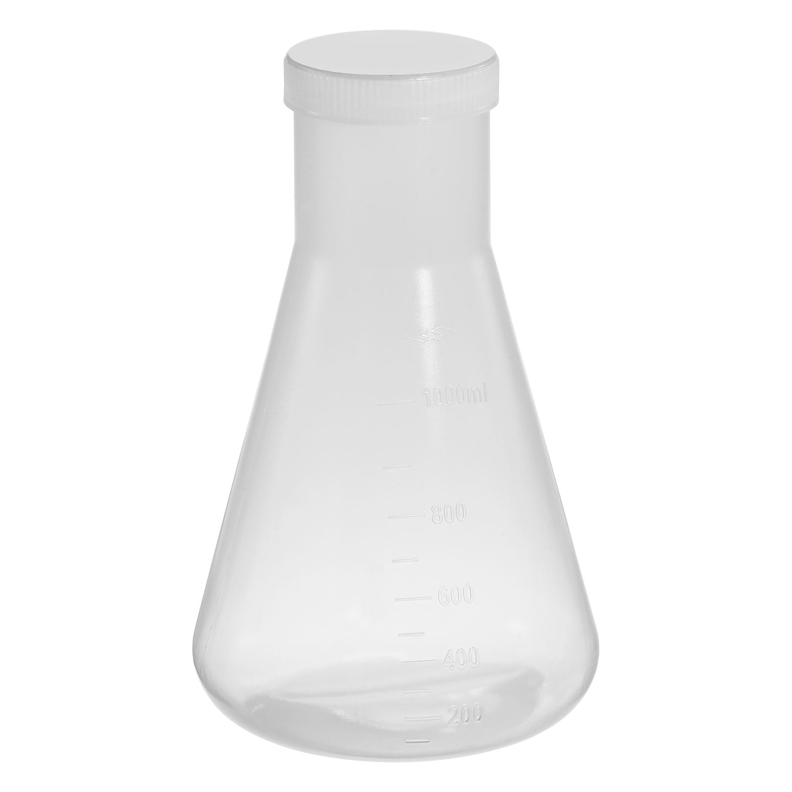Uxcell 1000ml Plastic Erlenmeyer Flask with Screw Caps, 1 Pack Narrow ...
