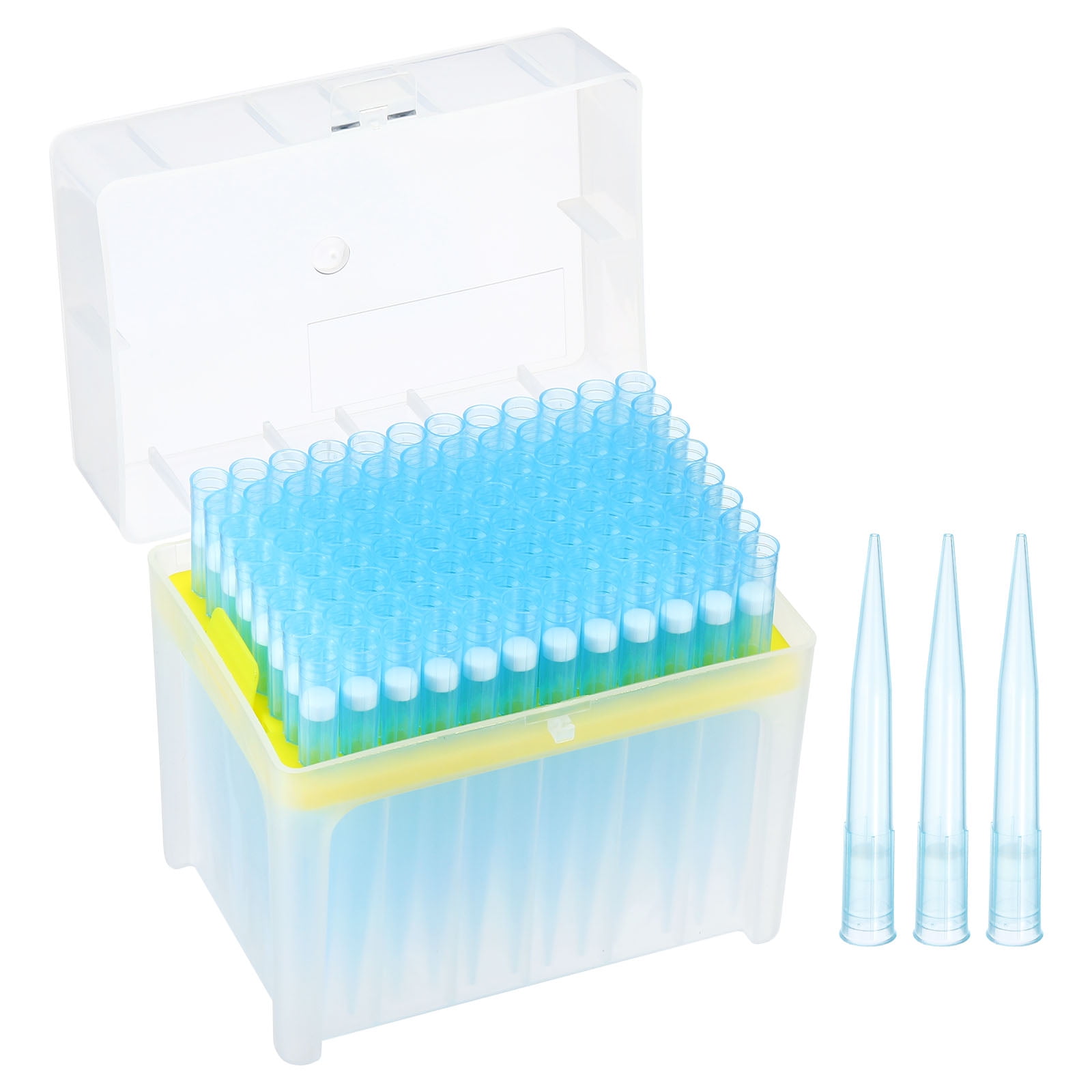 Uxcell 1000ul PE Filtering Pipette Tips, 1 Set 96 Tips/Rack(Yellow) for ...