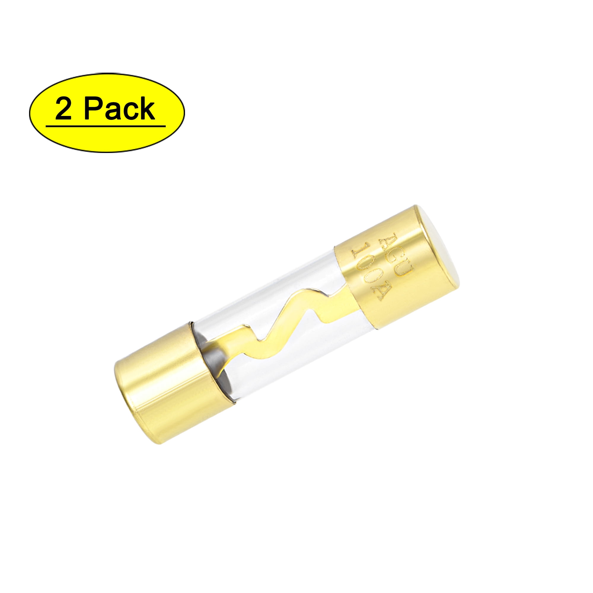 Uxcell 100A DC12V 10x38mm Cartridge Fuses Fast Blow Stereo Audio Glass ...