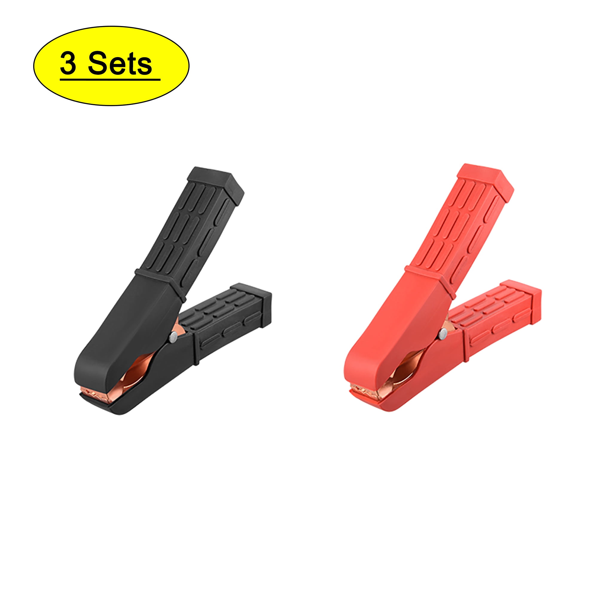 Uxcell 100A Heavy-Duty Insulated Alligator Clips Crocodile Electrical ...