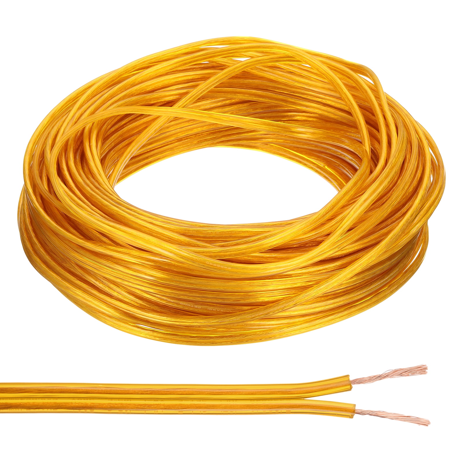 Uxcell 100Ft 18/2 PVC Covered Wire, 300V SPT-1 Lamp Cord Insulated Heat Resistant Electronical ...