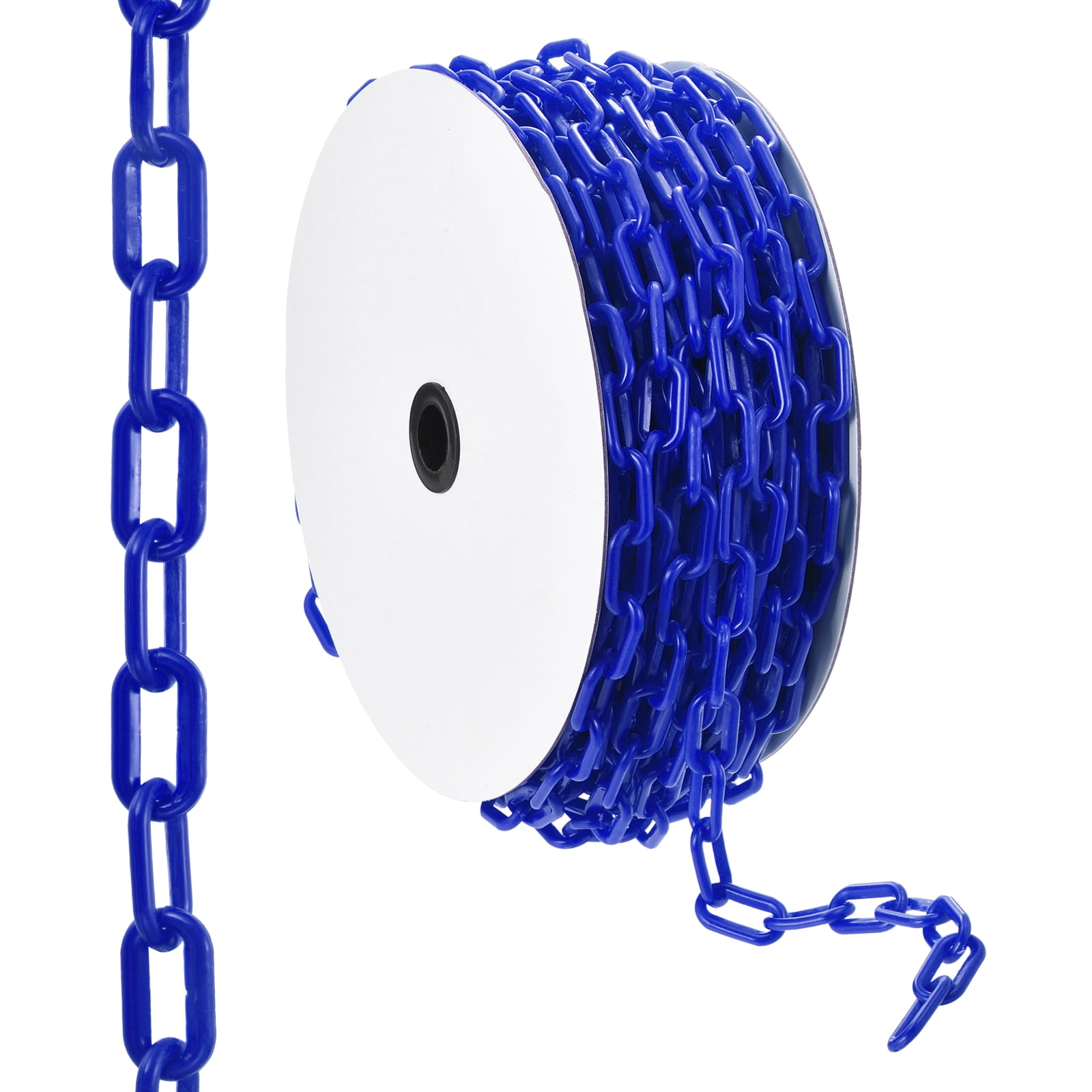 Uxcell 100Ft Plastic Chain Barrier, Safety Link Chain Stanchion, Blue ...