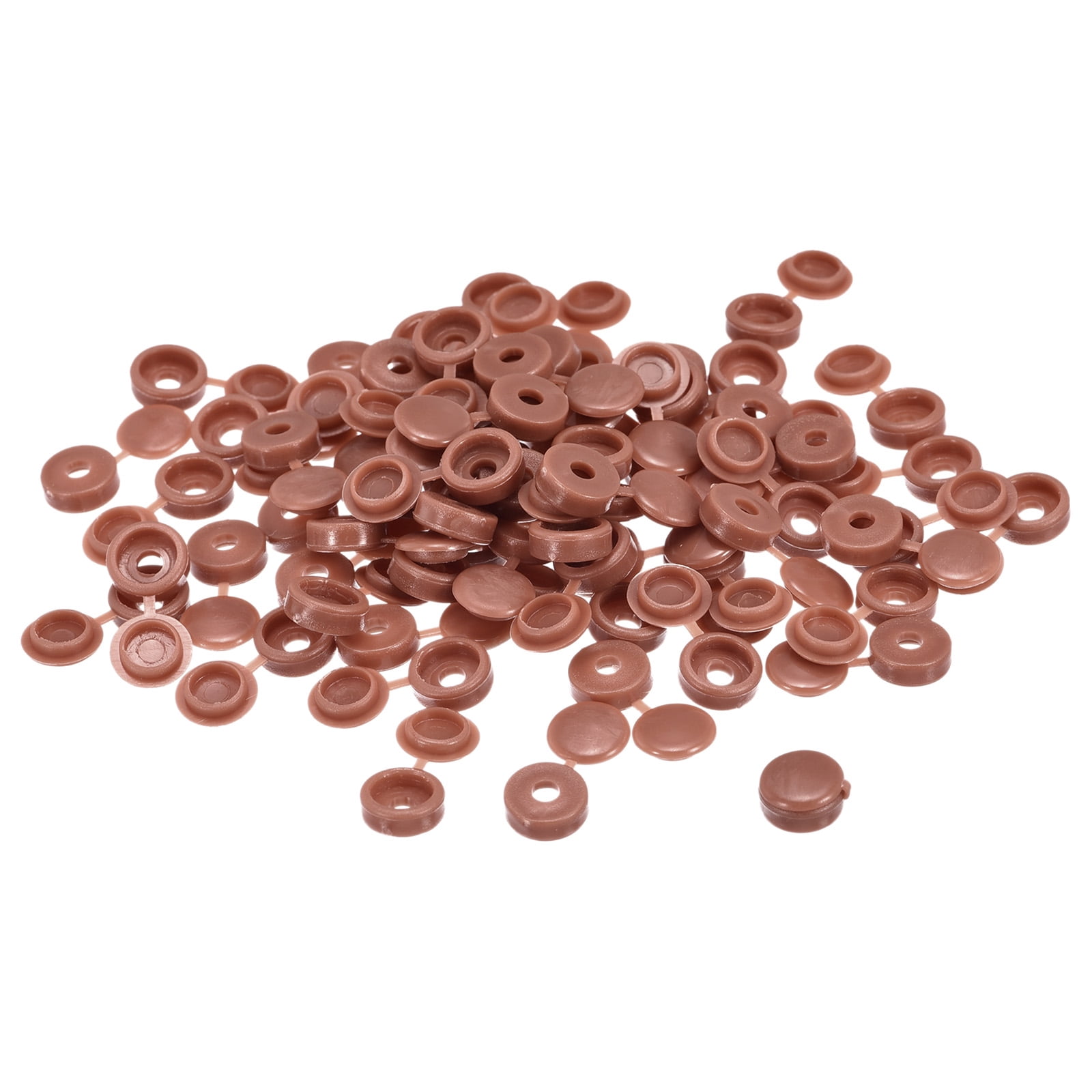 Uxcell 100Pack 3mm Hinged Screw Cover Caps Plastic Fold Screw Snap ...