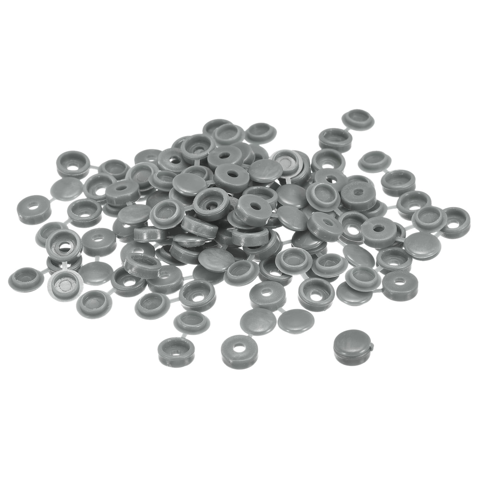 Uxcell 100Pack 3mm Hinged Screw Cover Caps Plastic Fold Screw Snap ...