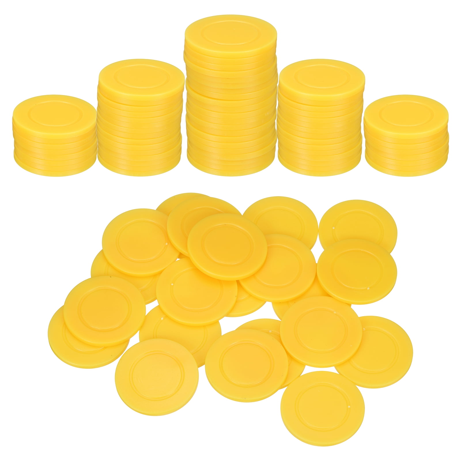 Uxcell 100Pcs 1.5 Inch Plastic Poker Chips, Mini Bingo Chips Learning ...