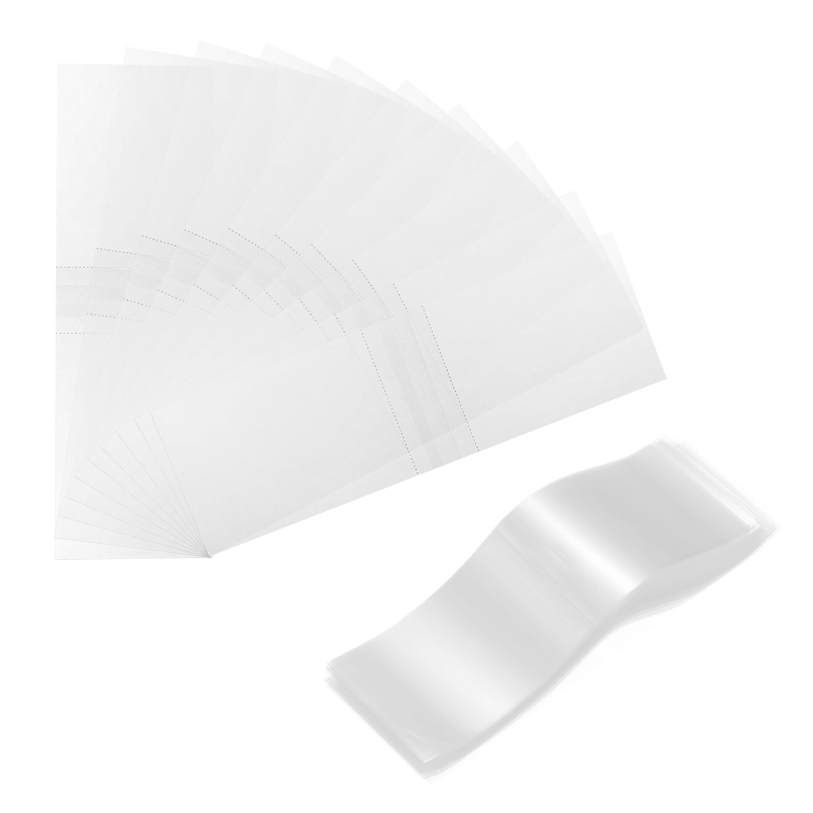 Uxcell 100Pcs Clear Perforated Shrink Band, 118x40mm PVC Heat Shrink ...
