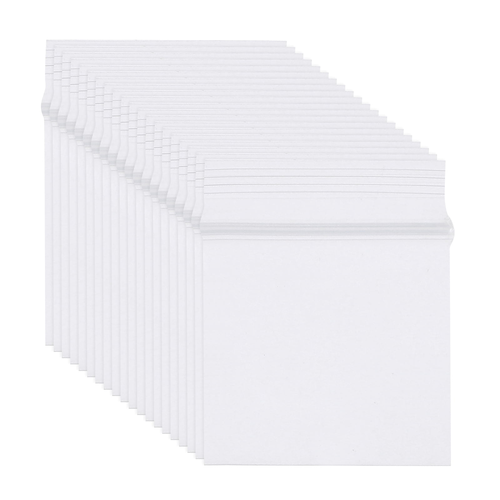 Uxcell 100Pcs Clear Plastic Bags 1" x 1" Zipper Resealable Lock Bags 2 ...