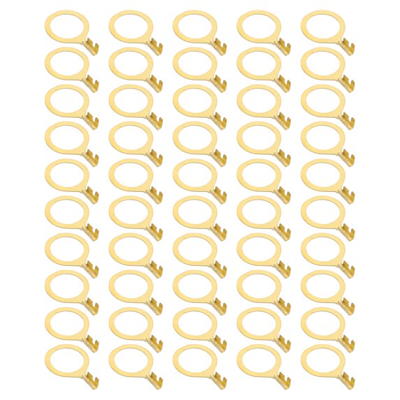 Uxcell 100Pcs Copper Ring Terminals, M12 Wire Cable Copper Open Barrel ...