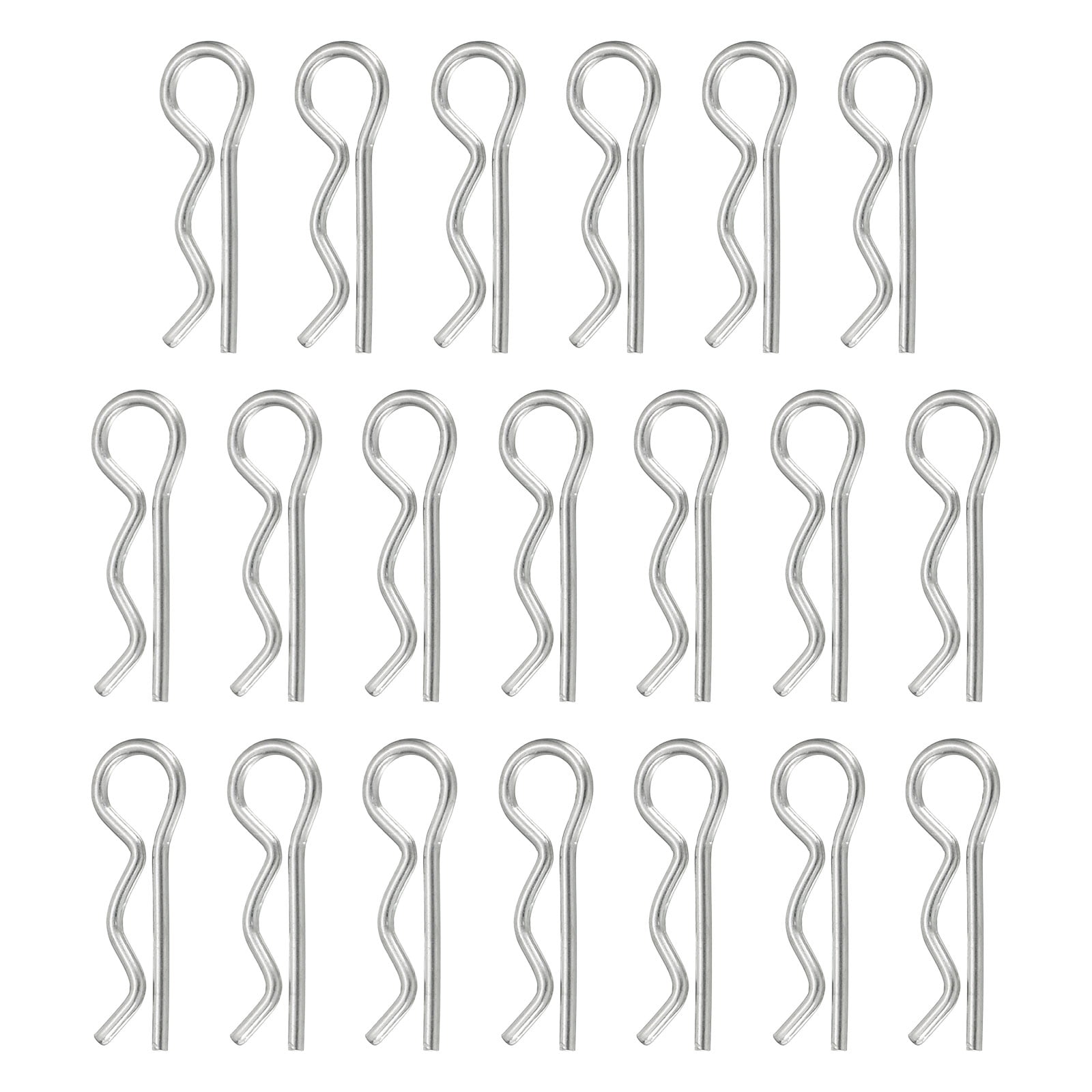 Uxcell 100Pcs Hitch Pin Clip, 1.2mm x 21mm R Clips 304 Stainless Steel ...