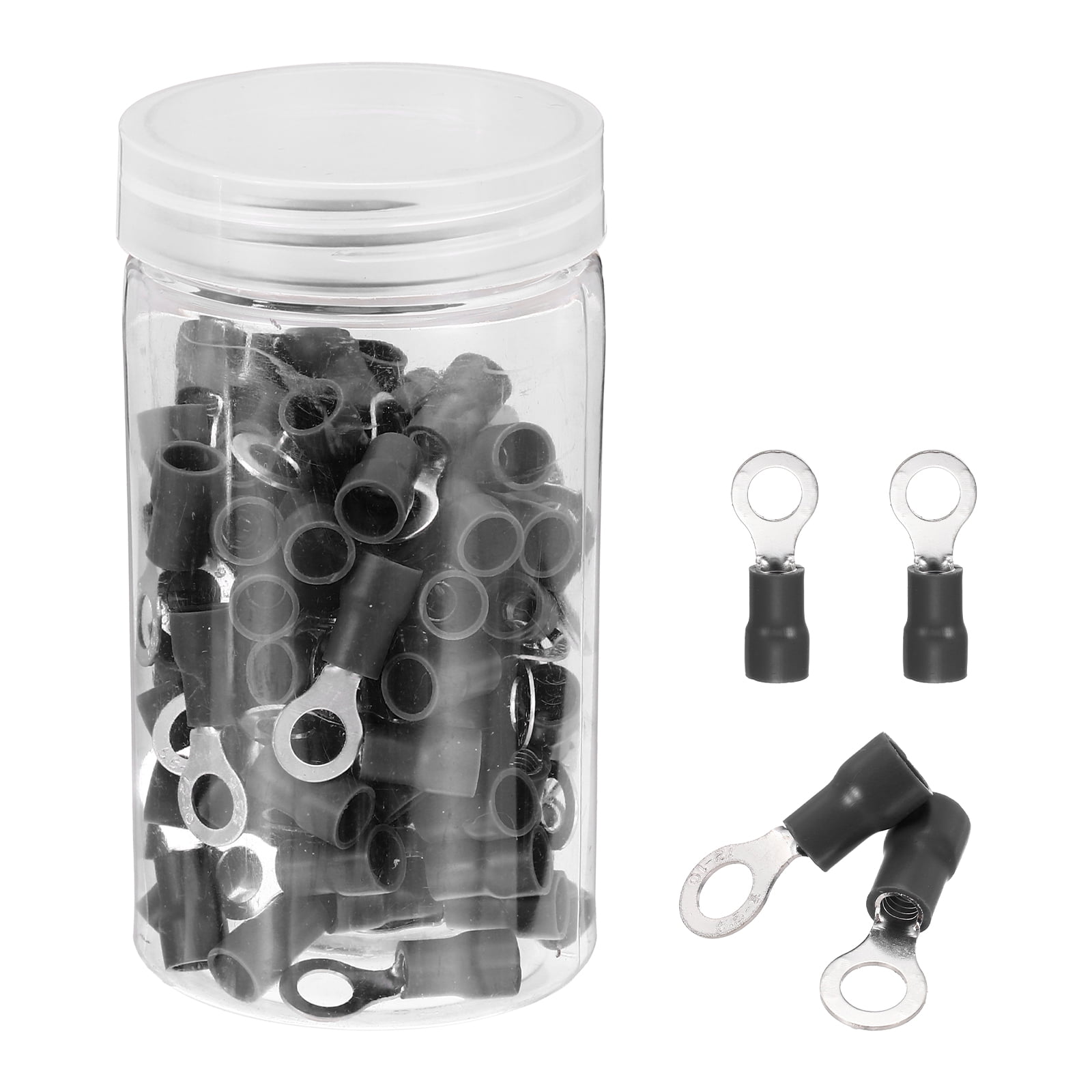 Uxcell 100Pcs Insulated Ring Terminal RVS5.5-6 Battery Lugs 12-10AWG ...