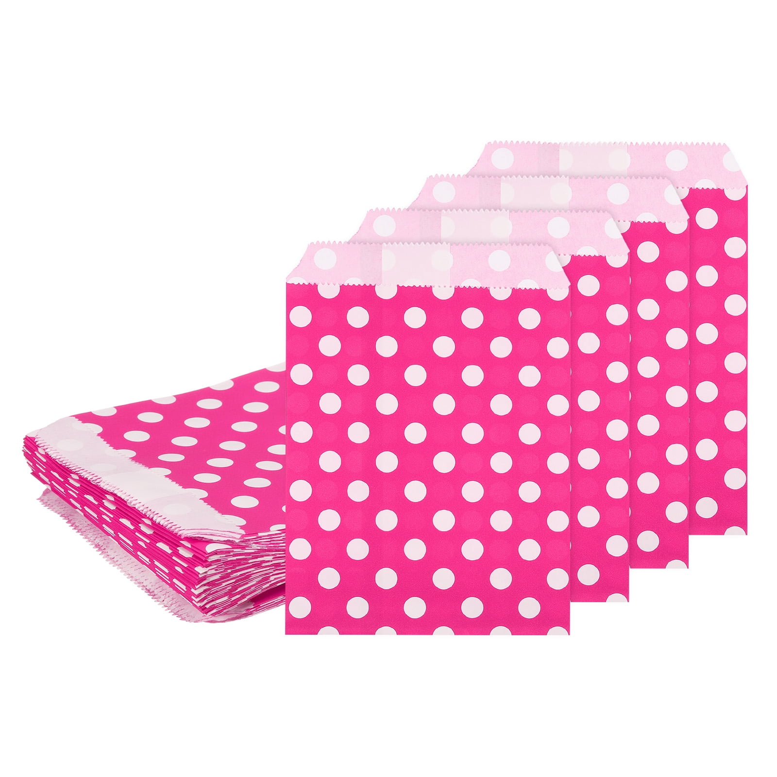Uxcell 100Pcs Kraft Paper Treat Bags, 7" x 5" Greaseproof Candy Bags ...