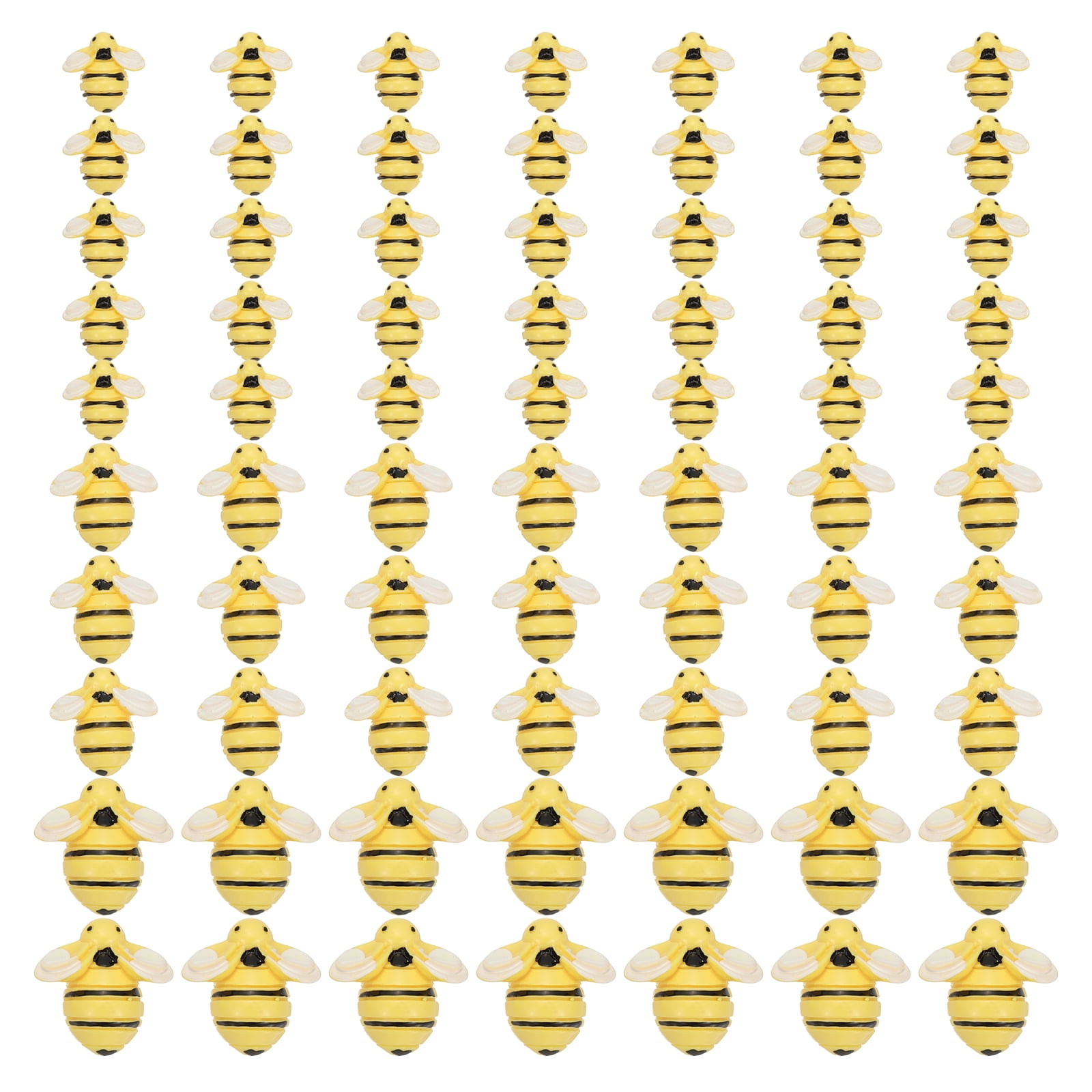 Uxcell 100Pcs Resin Bee Charms, 3 Sizes Flatback Cute Charms Mini Bee ...
