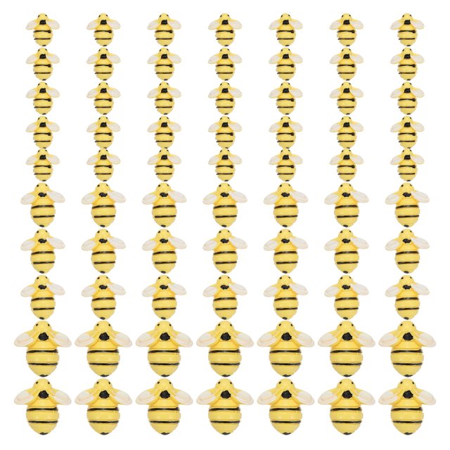 Uxcell 100Pcs Resin Bee Charms, 3 Sizes Flatback Cute Charms Mini Bee ...