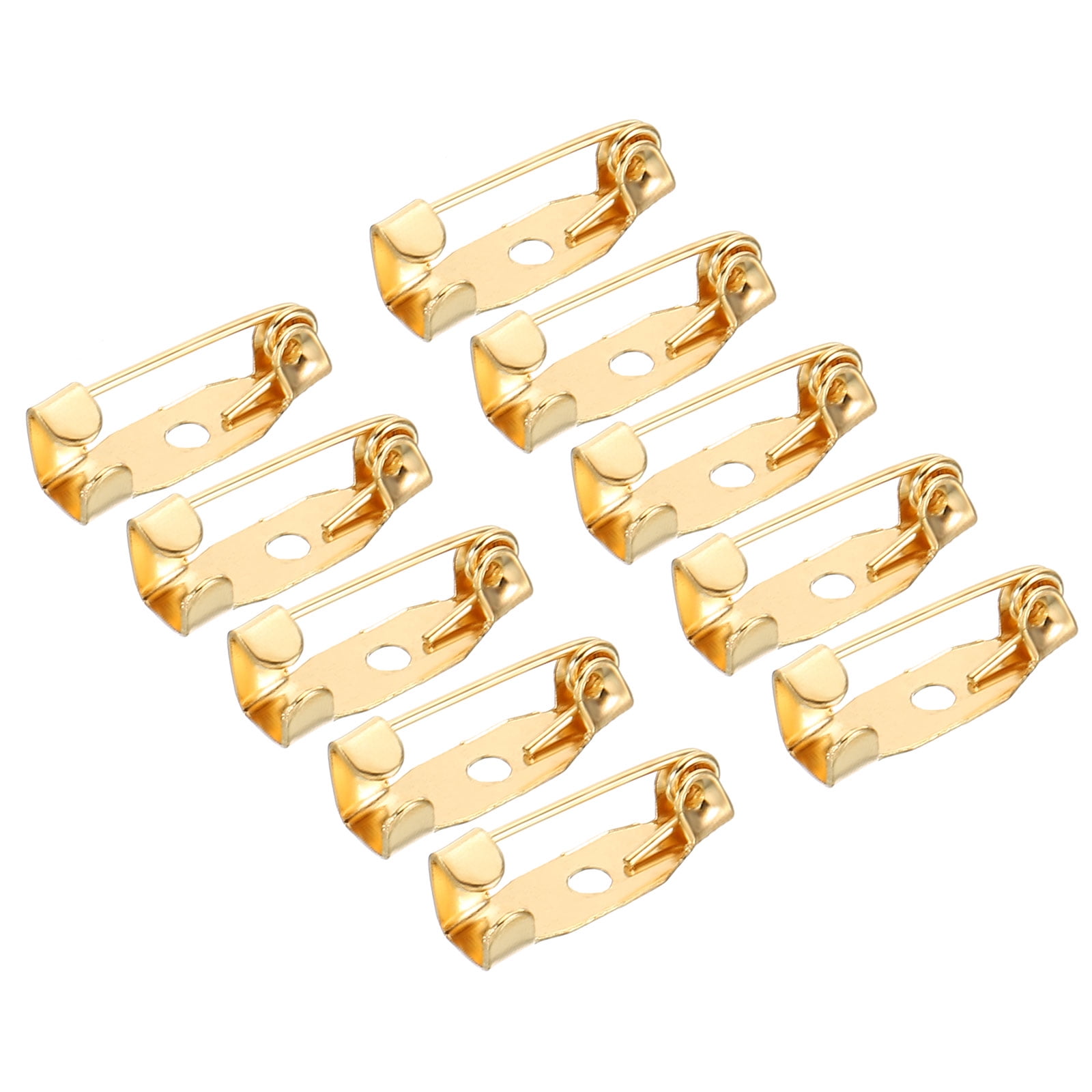 Uxcell 100Pcs Safety Bar Pins 15mm Brooch Clasp Pin Backs for ID Badges ...