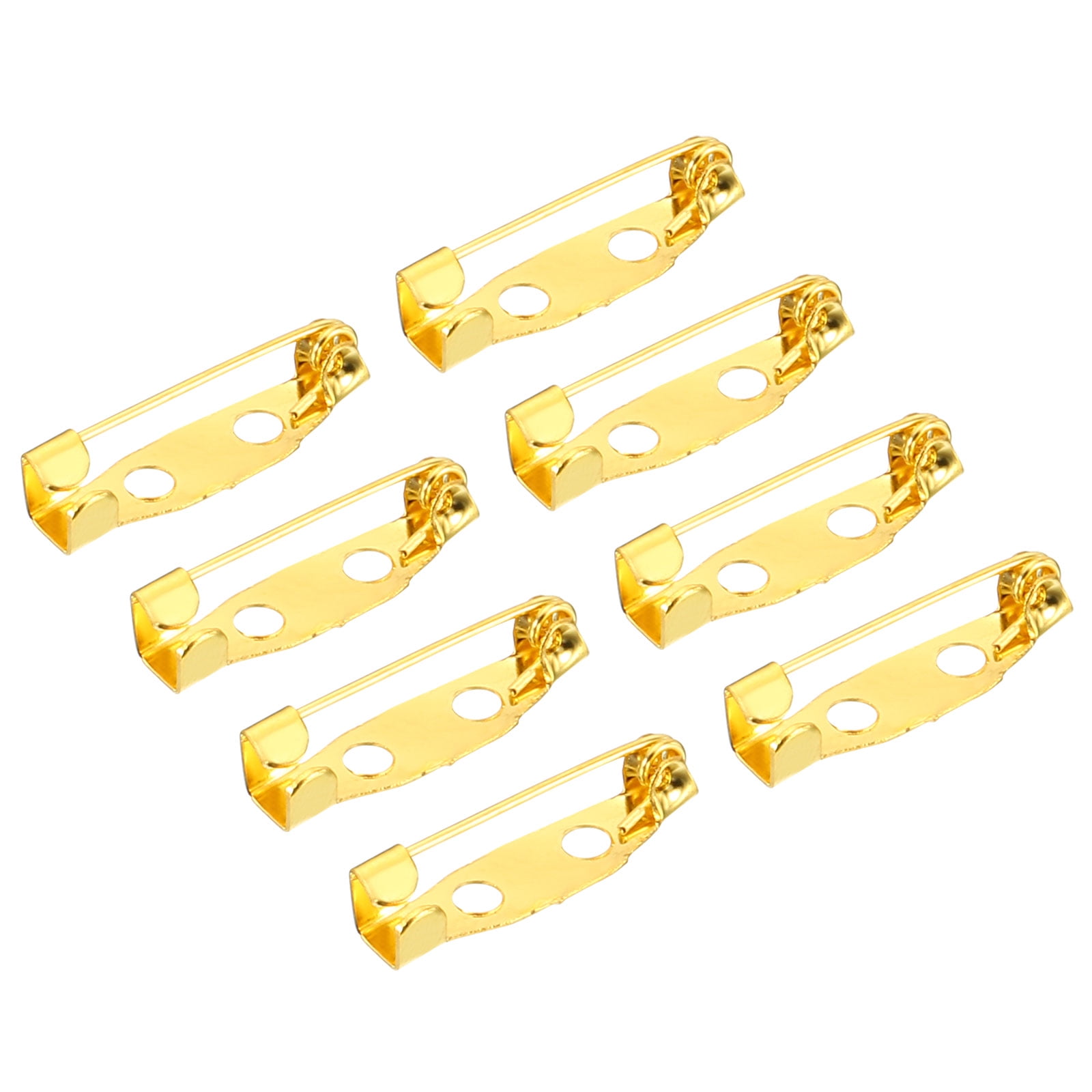 Uxcell 100Pcs Safety Bar Pins 20mm Brooch Clasp Pin Backs for ID Badges ...