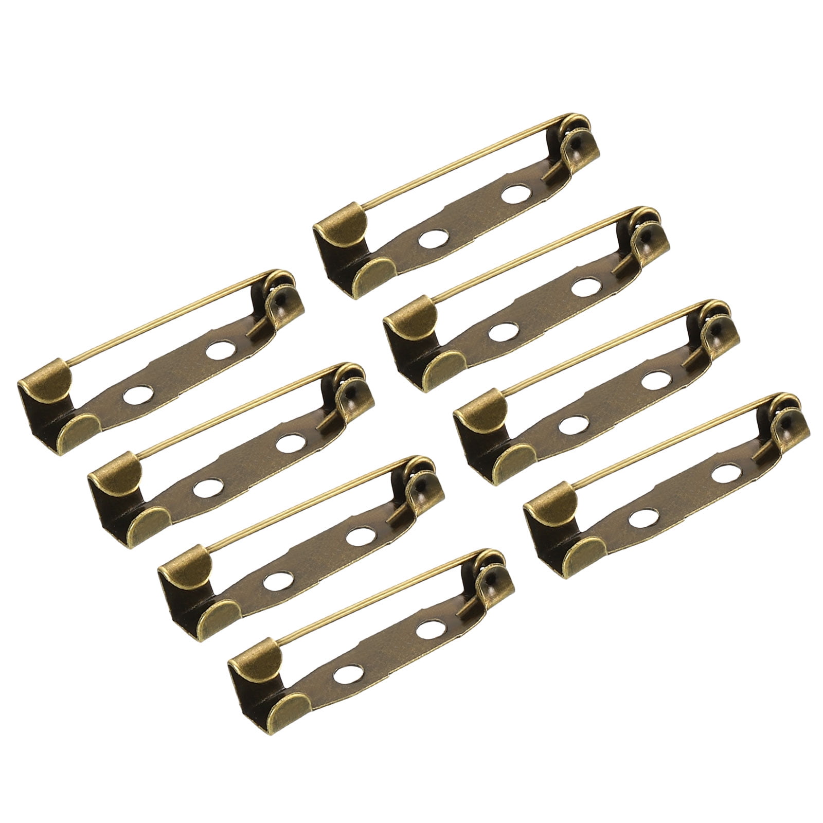 Uxcell 100Pcs Safety Bar Pins 25mm Brooch Clasp Pin Backs for ID Badges ...