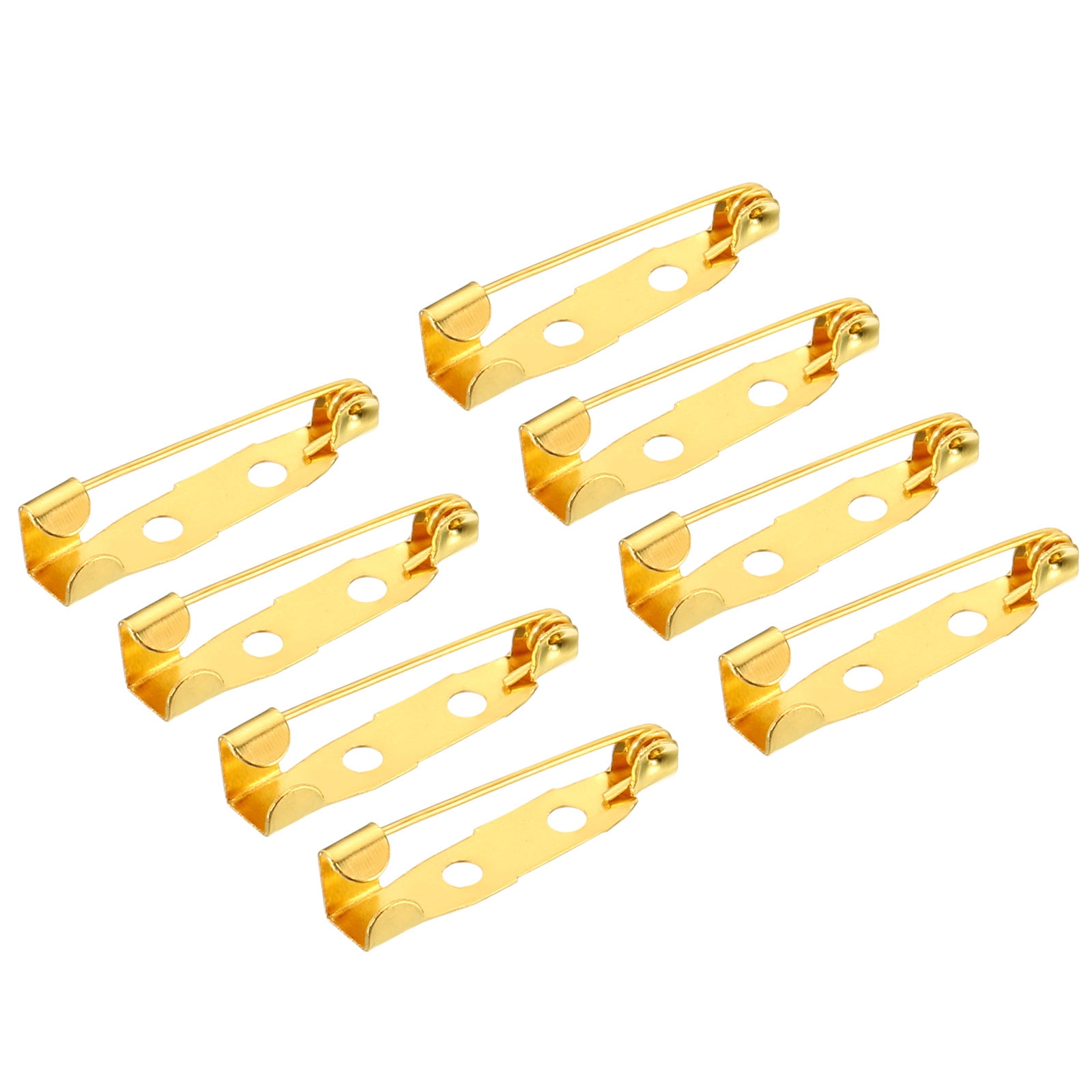 Uxcell 100Pcs Safety Bar Pins 25mm Brooch Clasp Pin Backs for ID Badges ...
