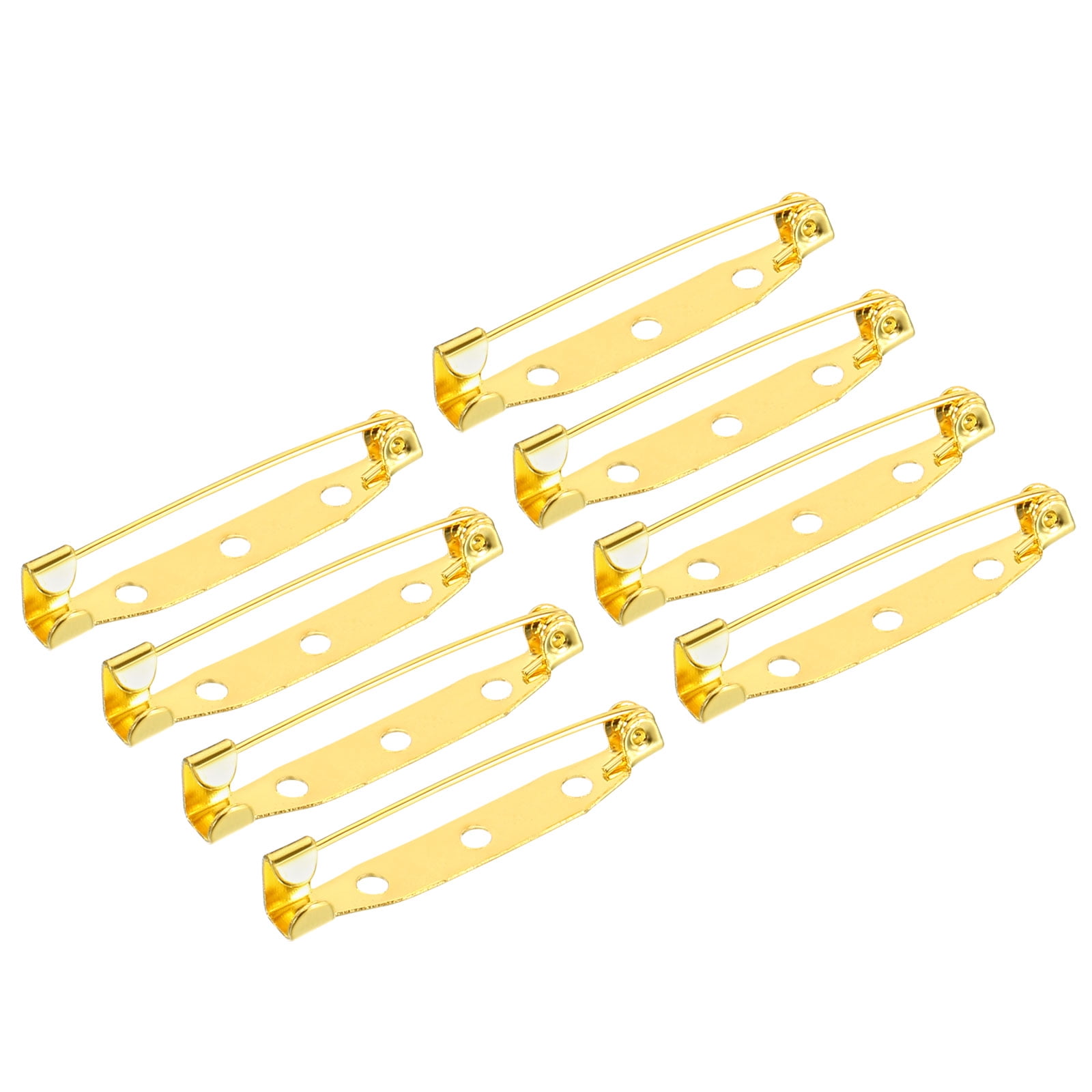 Uxcell 100Pcs Safety Bar Pins 35mm Brooch Clasp Pin Backs for ID Badges ...