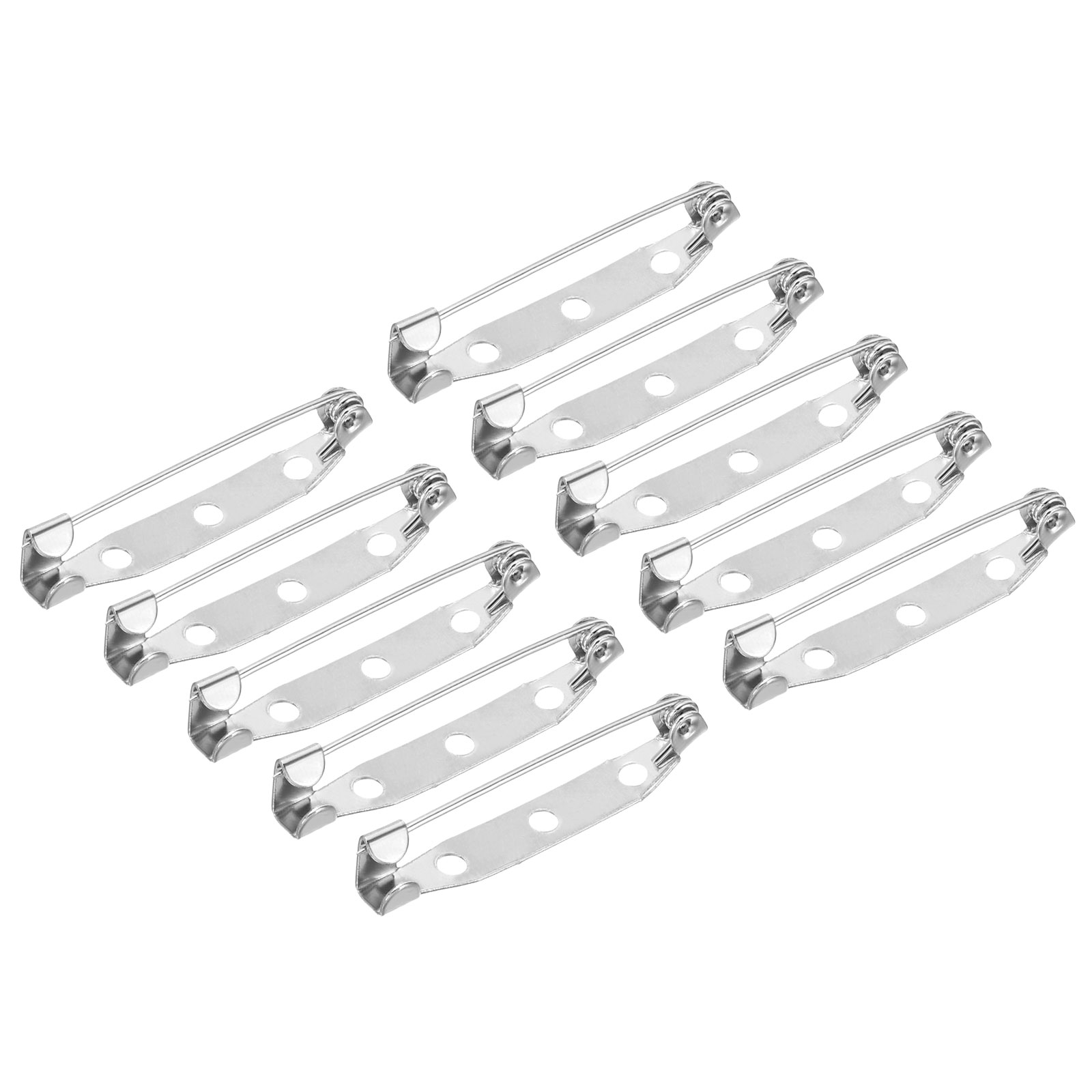 Uxcell 100Pcs Safety Bar Pins 35mm Brooch Clasp Pin Backs for ID Badges ...
