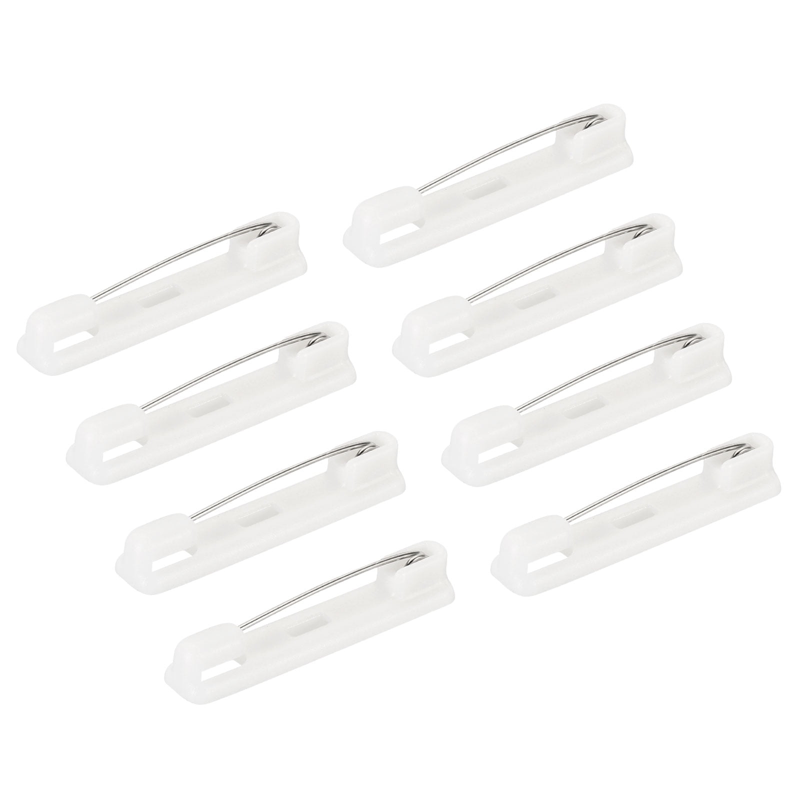 Uxcell 100Pcs Safety Bar Pins 36mm Brooch Clasp Pin Backs for ID Badges ...