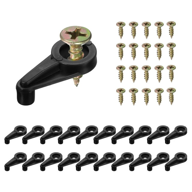 Uxcell 100Set 25mm Plastic Glass Retainer Clips Set for 4mm Thick Glass ...