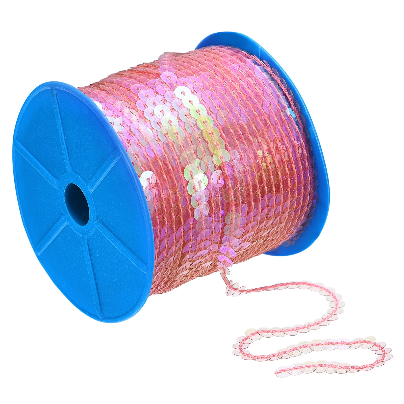 Uxcell 100Yards 6mm Flat Sequin Strip Spangle Paillette String Sequin Trim Clear Purple ...