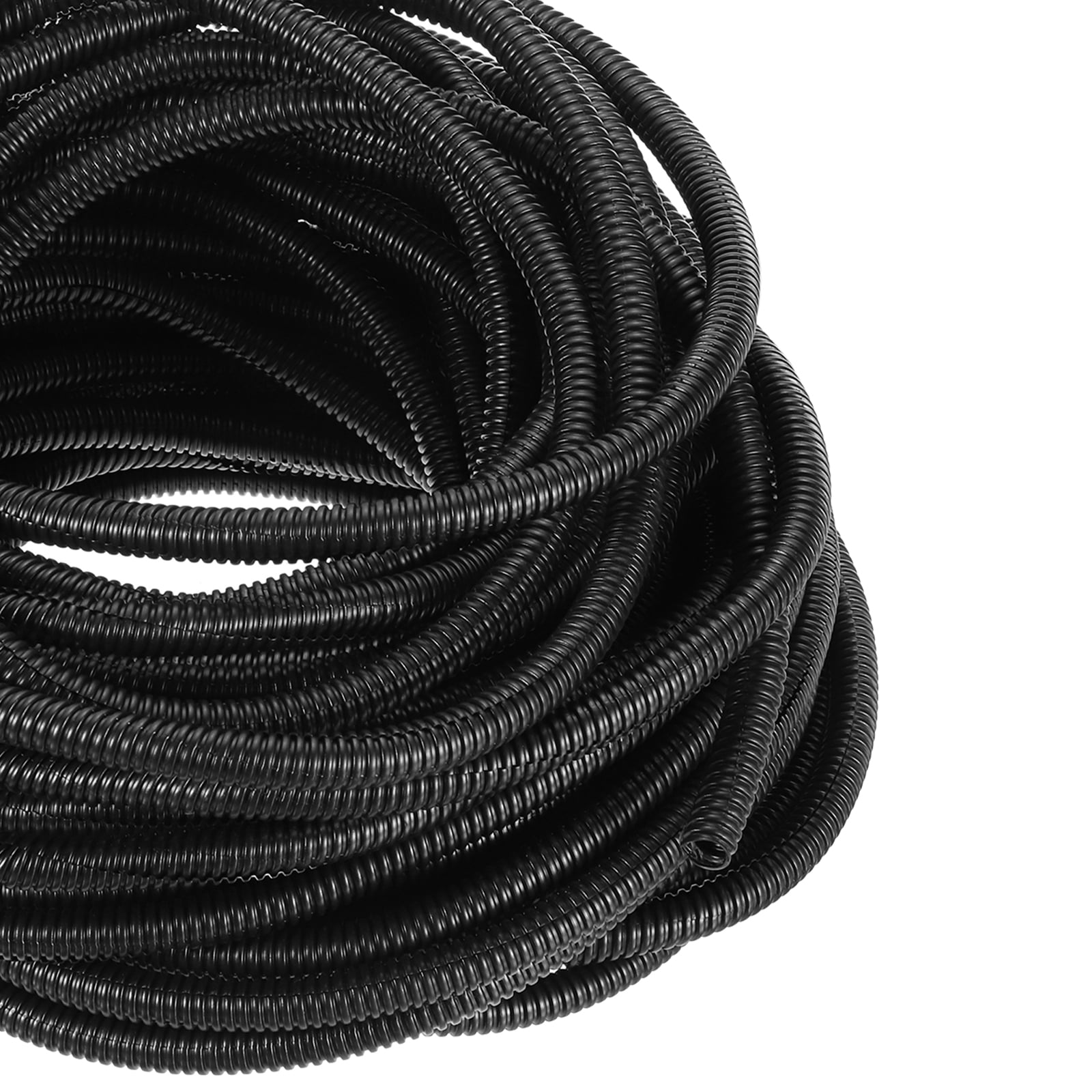 Uxcell 100ft 5/8 Inch Black Wire Loom Split Tubing Cord Protectors ...