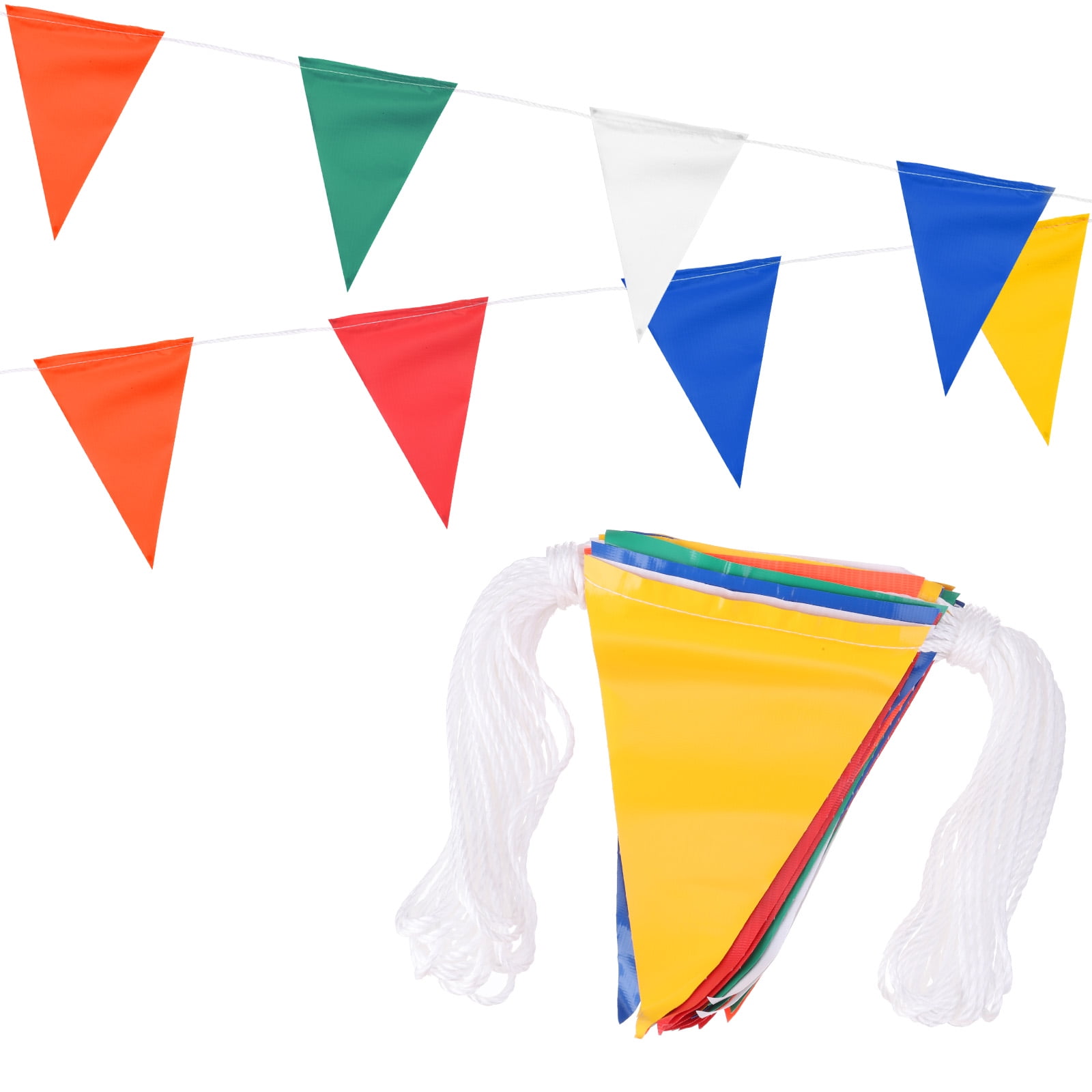Uxcell 100ft Pennant Banner Flags, Warning Flagging Banner Safety Flag ...