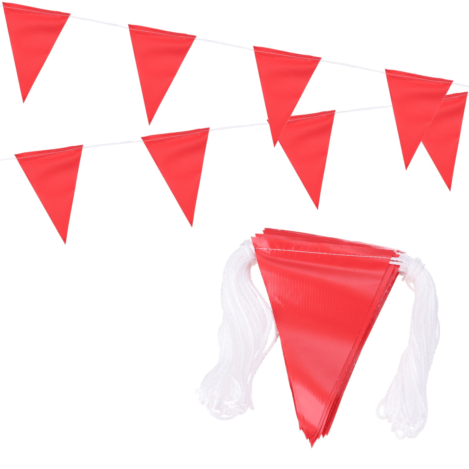Uxcell 100ft Pennant Banner Flags, Warning Flagging Banner Safety Flag ...