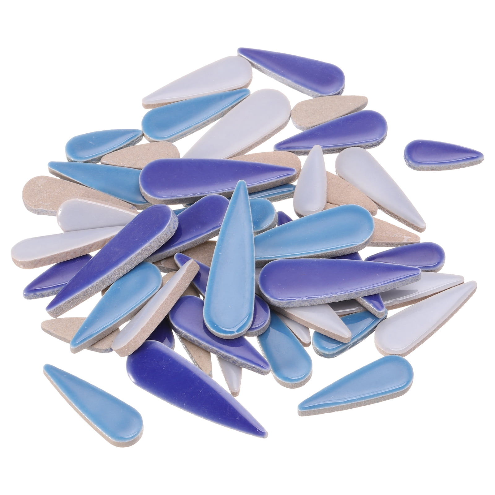 Uxcell 100g Petal Mosaic Tiles for Crafts Tear Drop Porcelain Mosaic ...