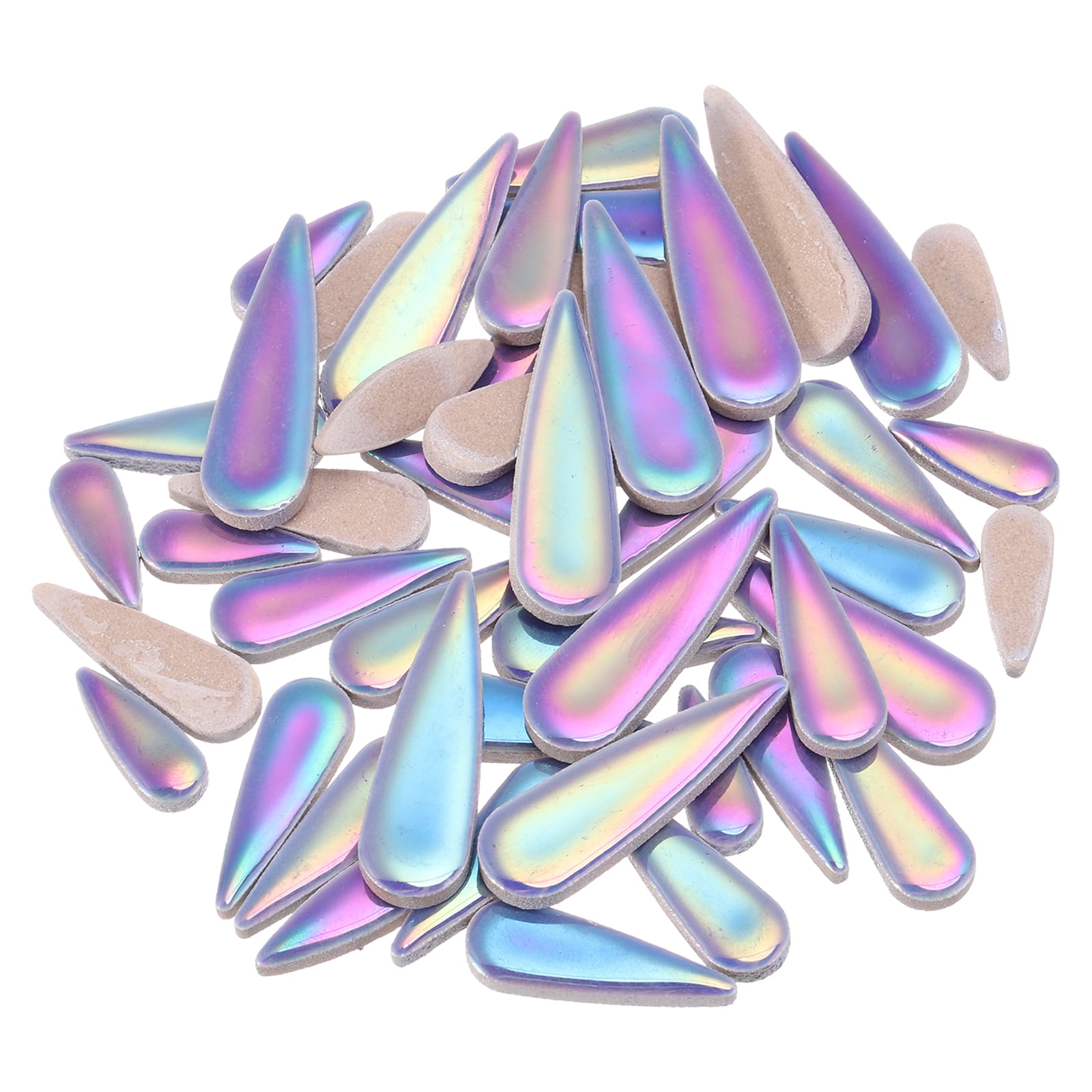 Uxcell 100g Petal Mosaic Tiles for Crafts Tear Drop Porcelain Mosaic ...