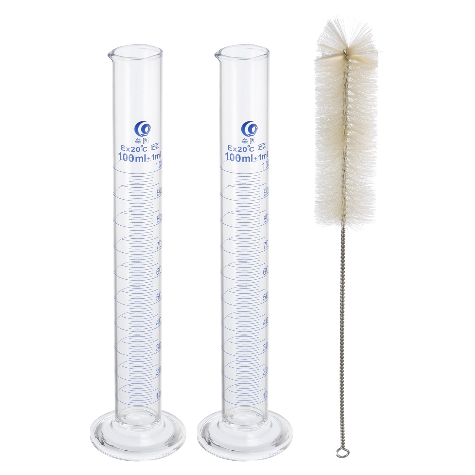 Uxcell 100ml 3.3 Borosilicate Glass Graduated Cylinder Round Base with ...
