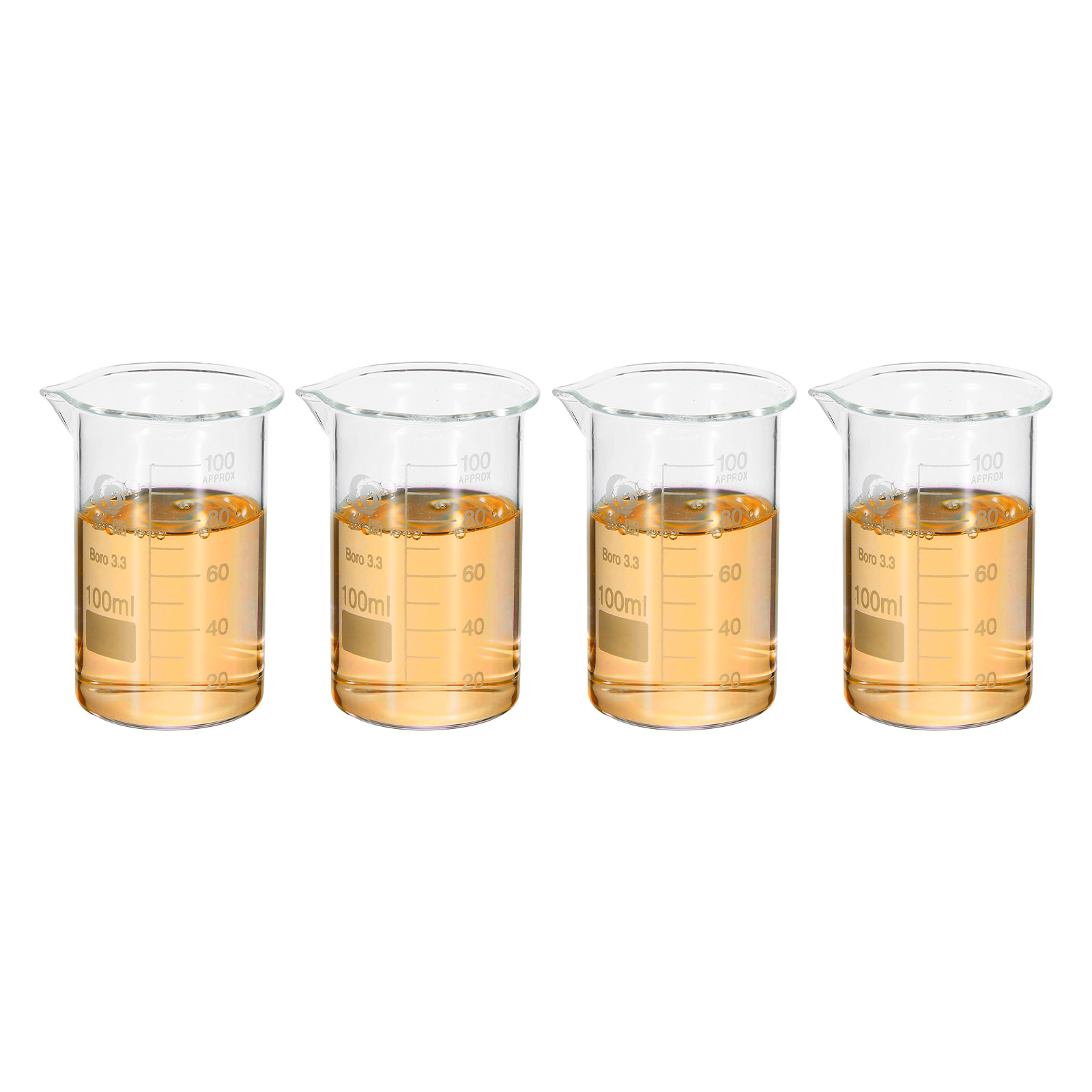 Uxcell 100ml 3.3 Borosilicate Glass Tall Form Measuring Cup with Spout ...