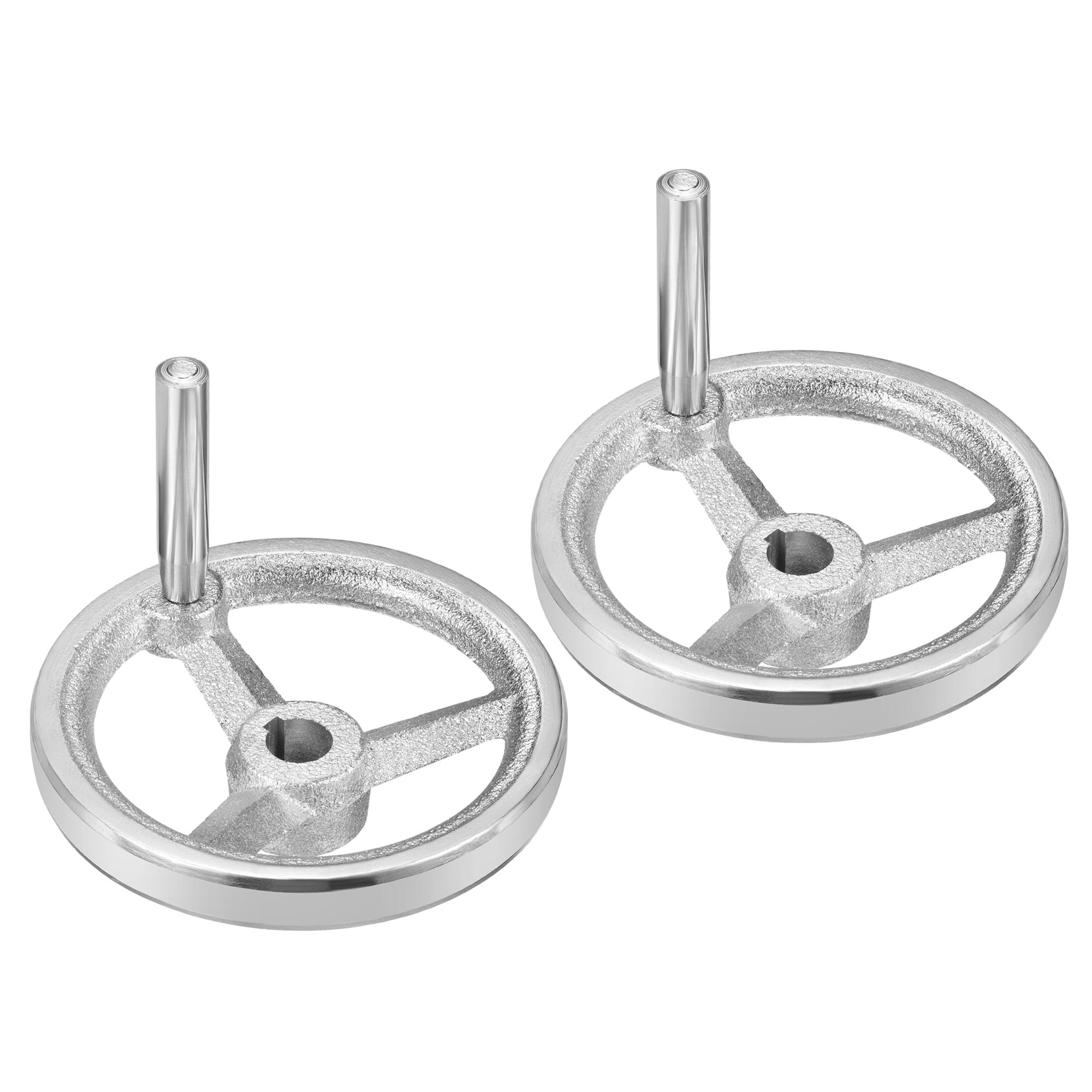 Uxcell 100mm/3.94 Inch Diameter Rotary Handwheel, 2 Pack Cast Iron with ...