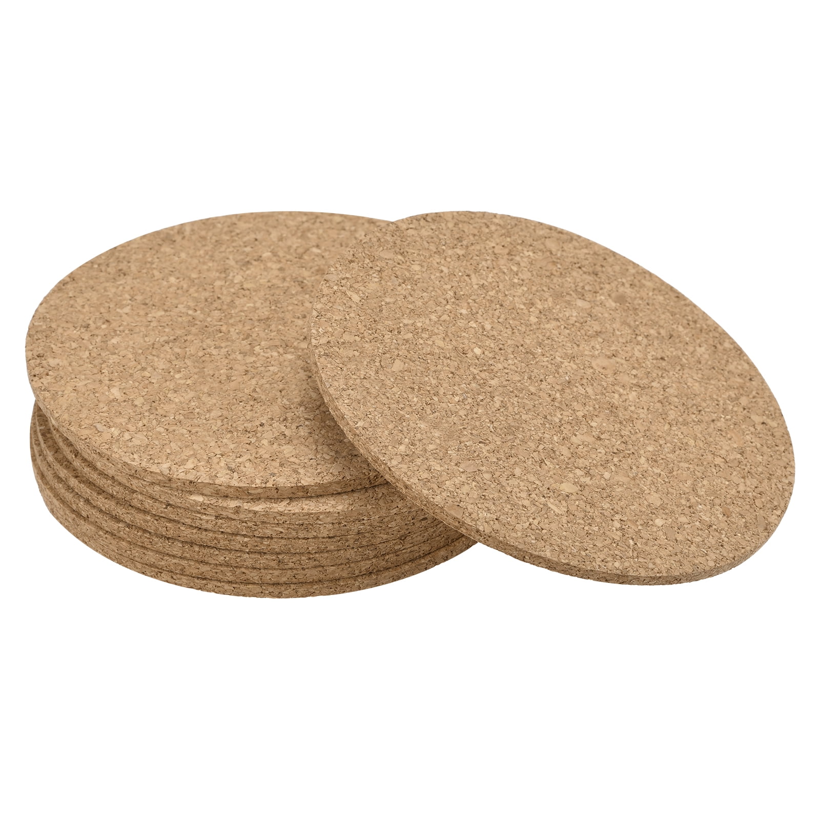 Uxcell 100mm(3.94") Round Coasters 3mm Thick Cork Cup Mat Pad for ...