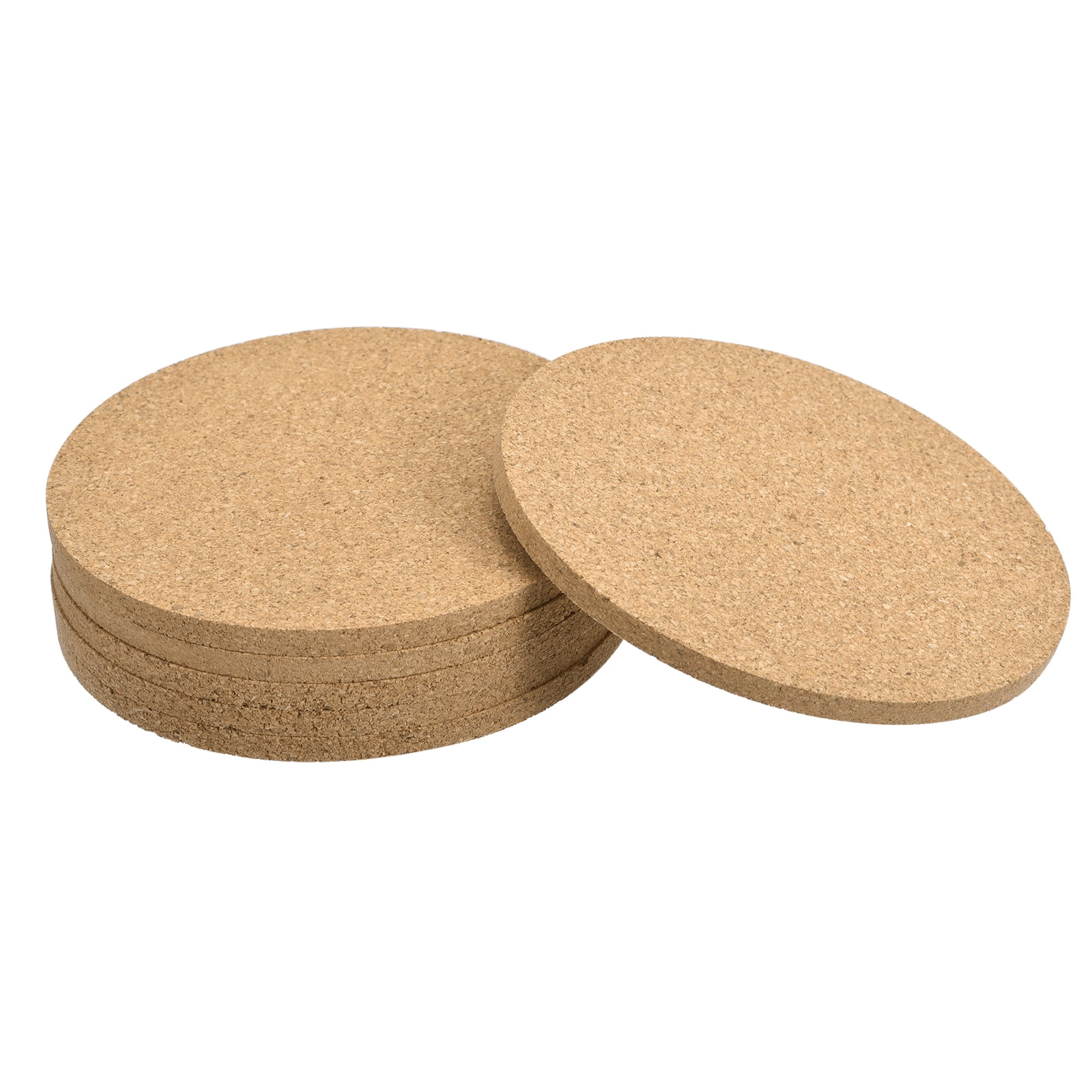 Uxcell 100mm(3.94") Round Coasters 5mm Thick Cork Cup Mat Pad for ...