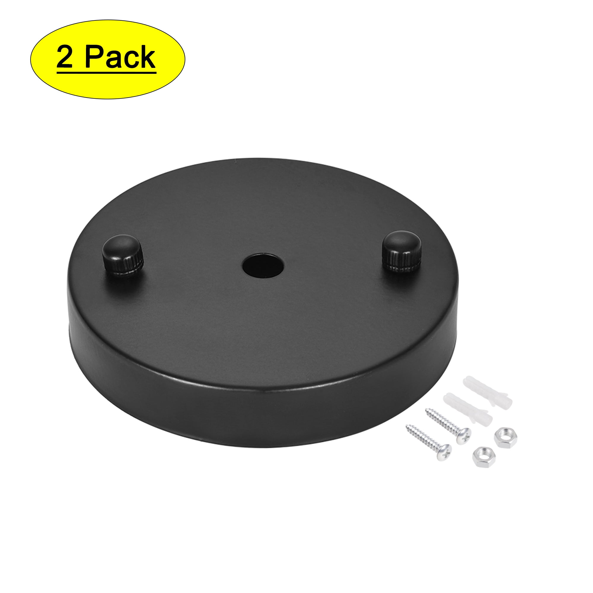 Uxcell 100mm 3.9inch Pendant Light Canopy Kit Ceiling Plate DIY Black 2 ...