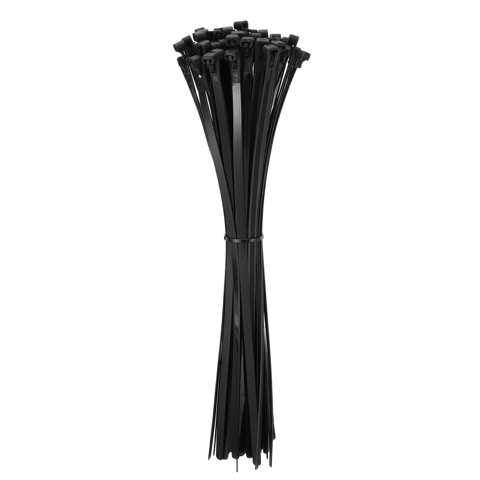 Uxcell 100pack Reusable Cable Zip Ties, Plastic Nylon Ties Wraps, 14 ...