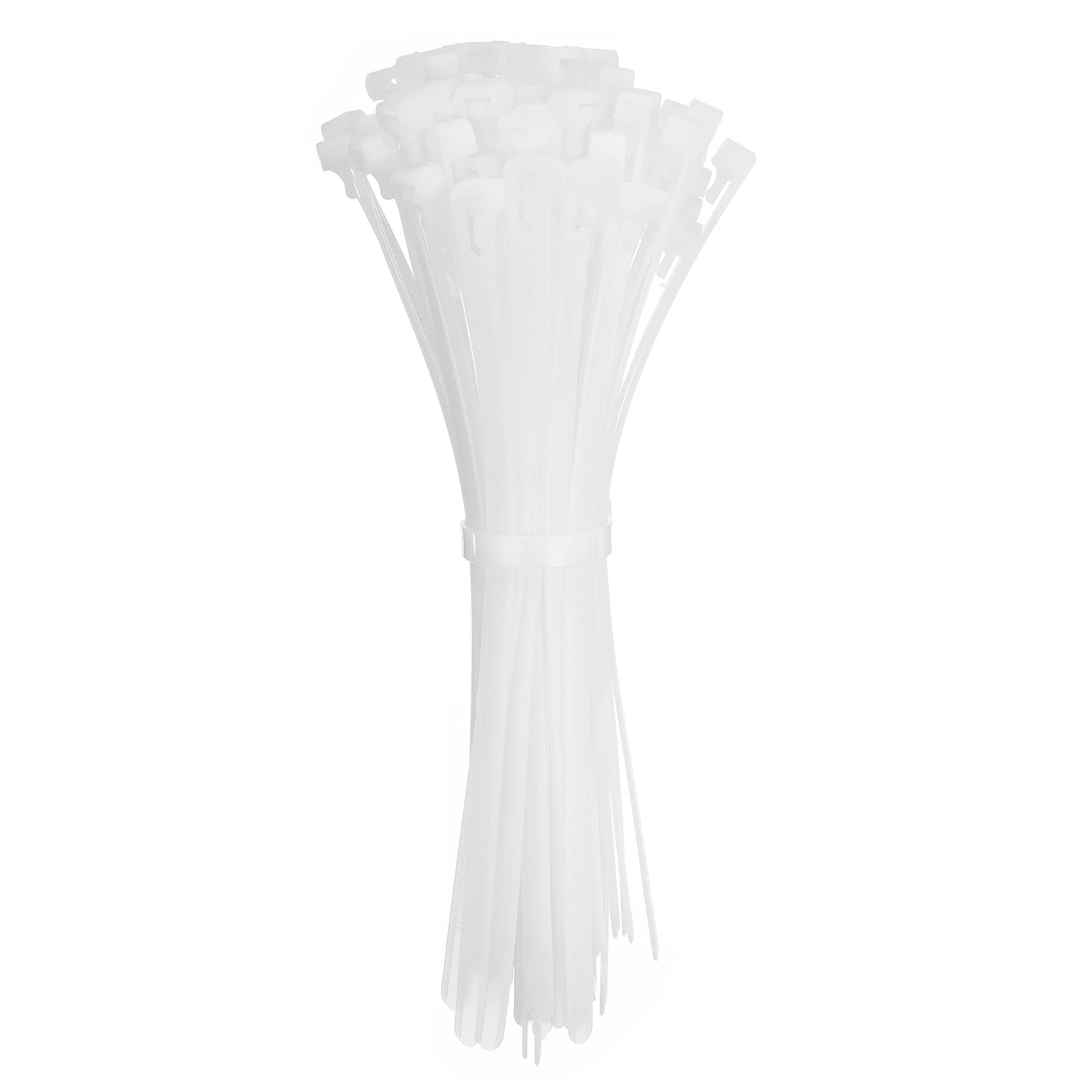 Uxcell 100pack Reusable Cable Zip Ties, Plastic Nylon Ties Wraps, 8 ...