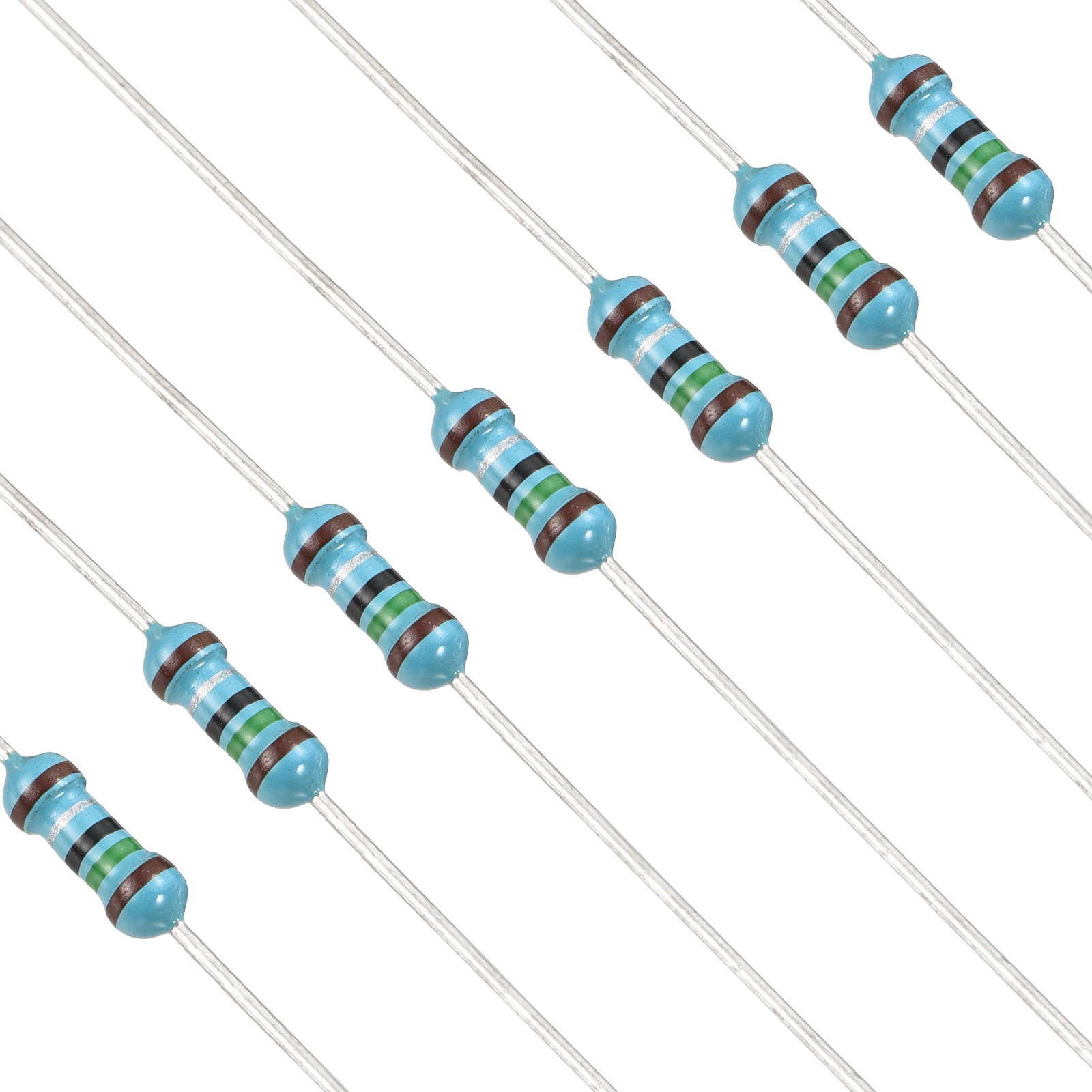 Uxcell 100pcs 1.5 Ohm Resistor, 1/4W (0.25W) Metal Film Fixed Resistor ...