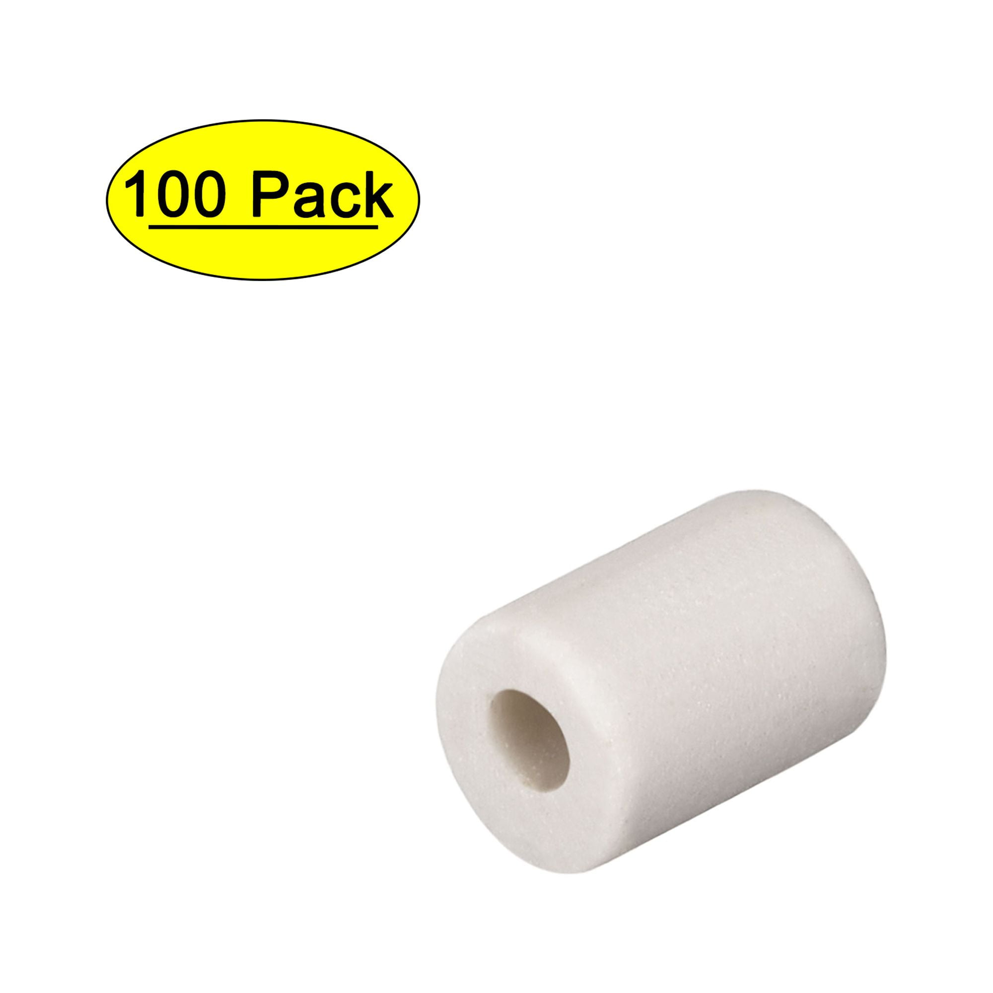 Uxcell 100pcs 1mm Dia Ceramic Tube Insulated Electronic Wire Bundle ...
