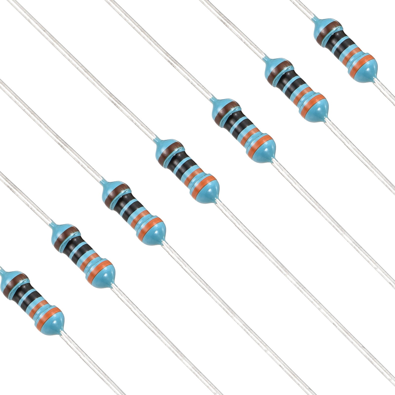 Uxcell 100pcs 330 Ohm Resistor, 1/4W (0.25W) Metal Film Fixed Resistor ...