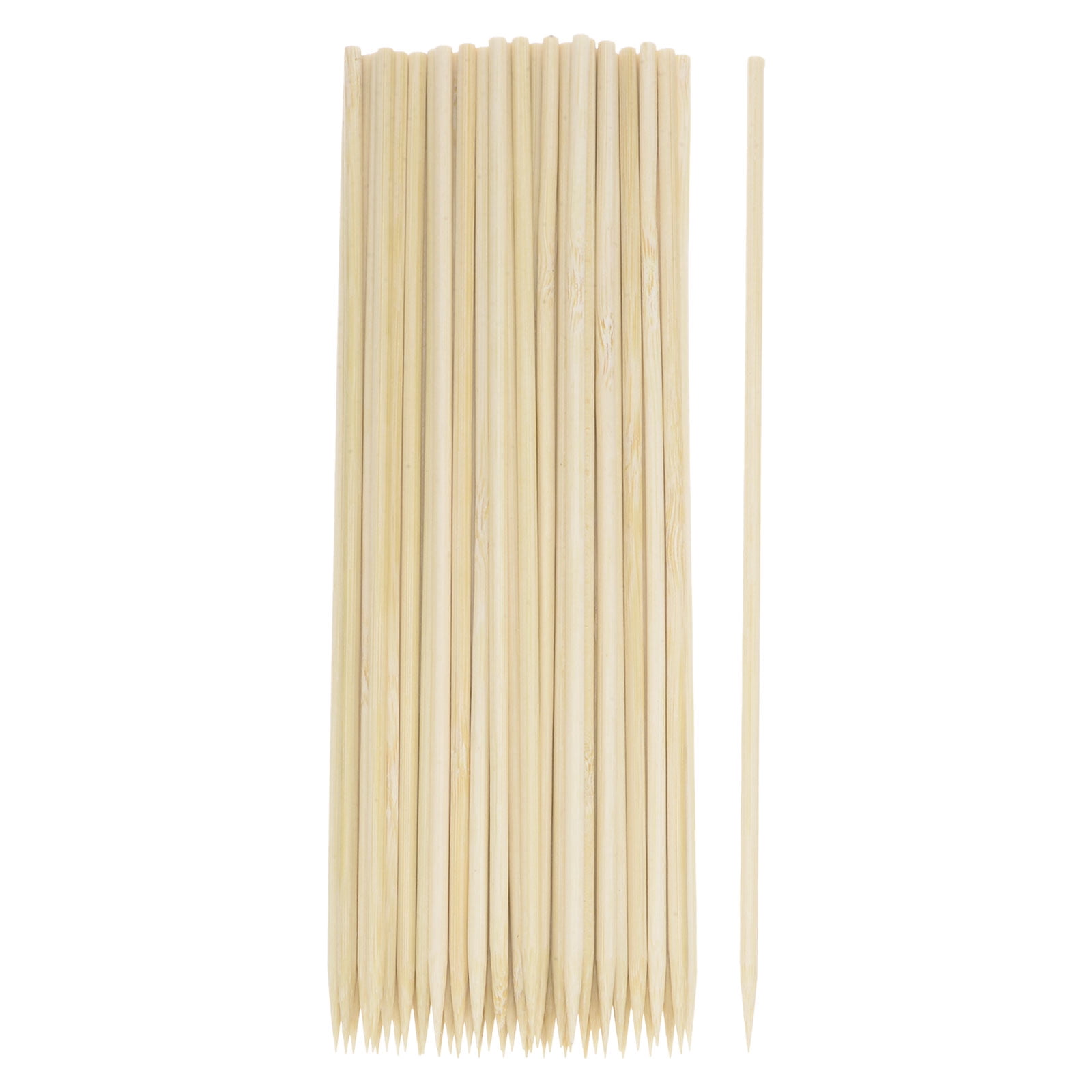 Uxcell 100pcs Bamboo Skewers Sticks 8 Inch 3.5mm Dia Natural Wooden ...