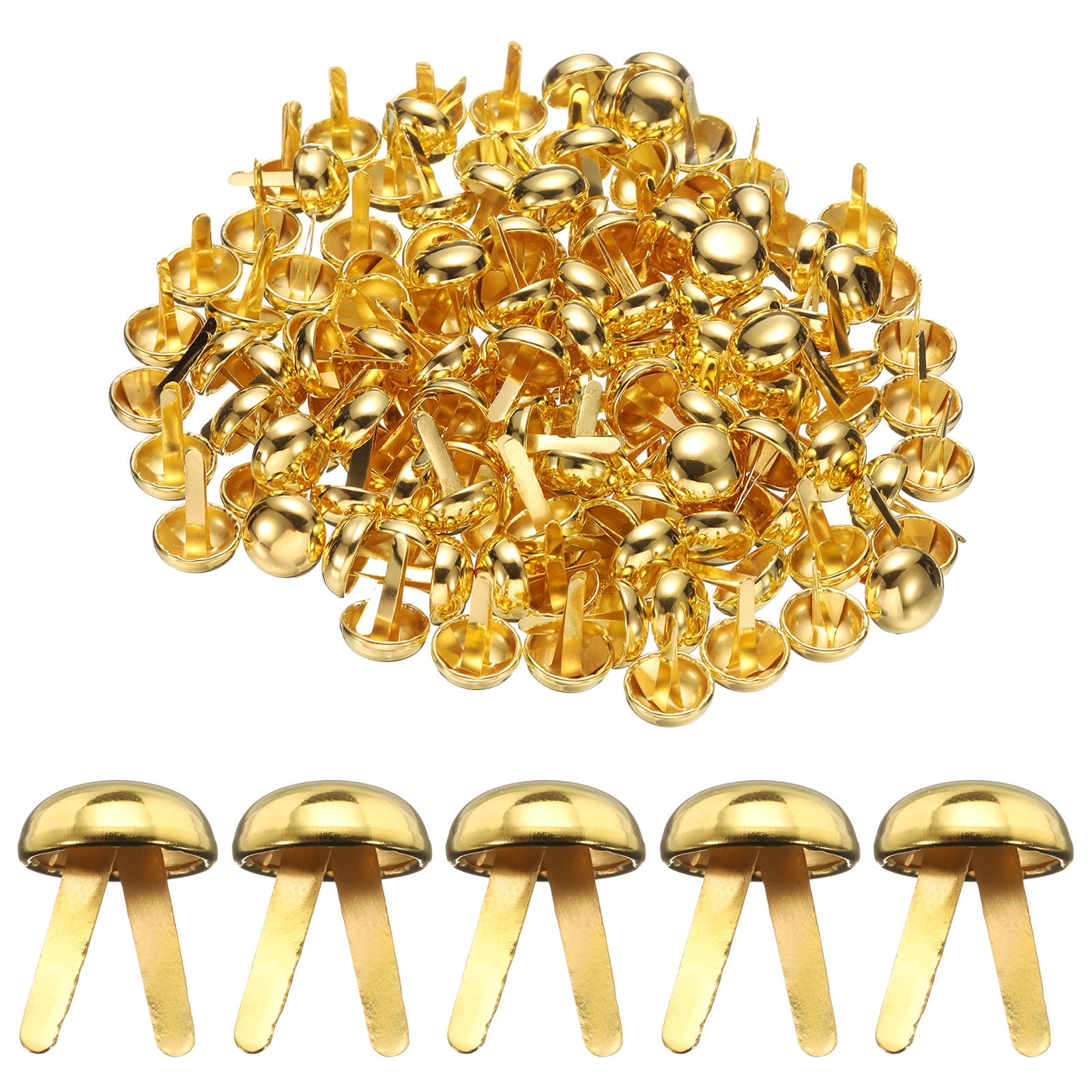 Uxcell 100pcs Brads Paper Fasteners, 15mm x 22mm Metal Paper Crafts ...
