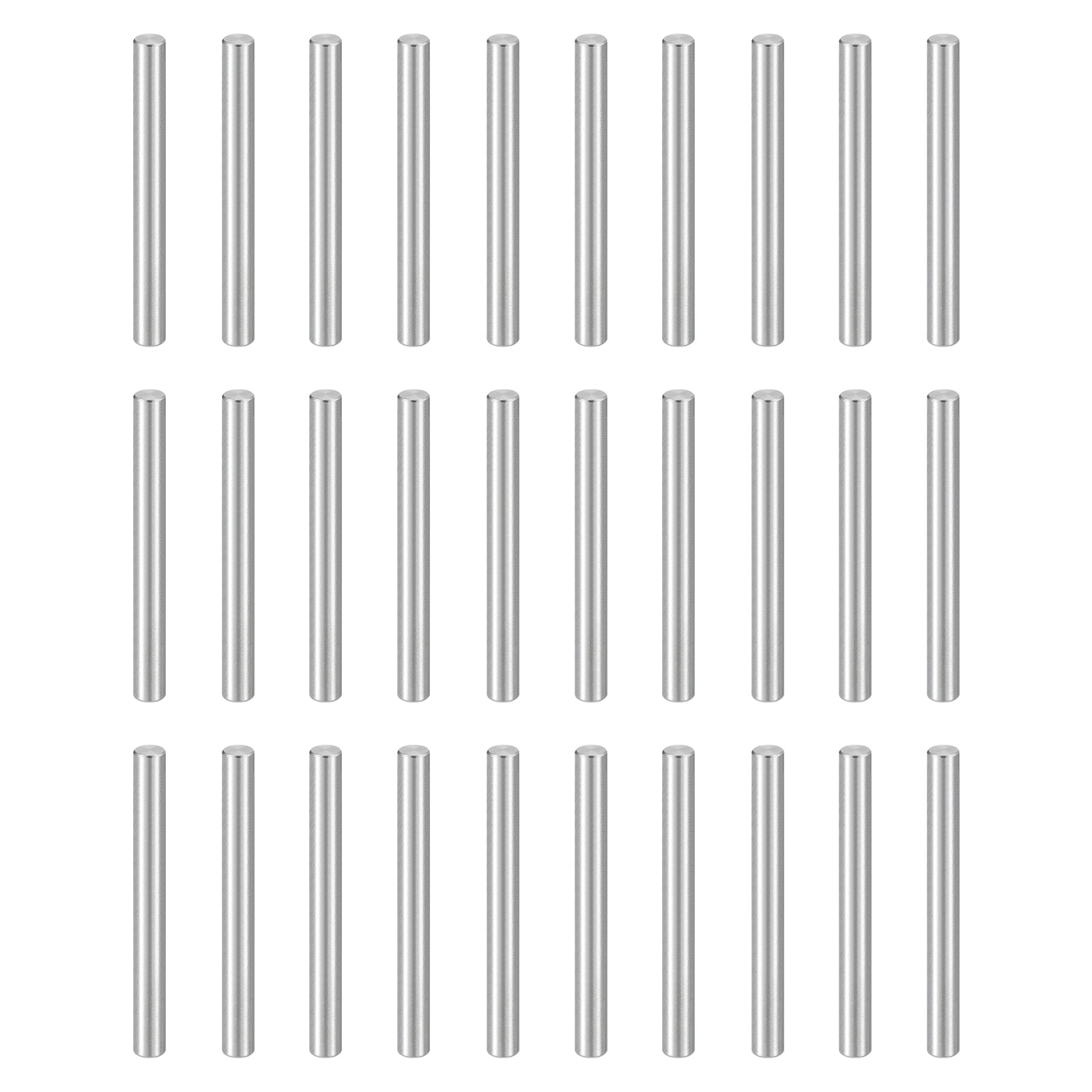Uxcell 100pcs Dowel Pins M3(3mm) x 32mm 304 Stainless Steel Cylindrical Shelf Support Peg Pin ...