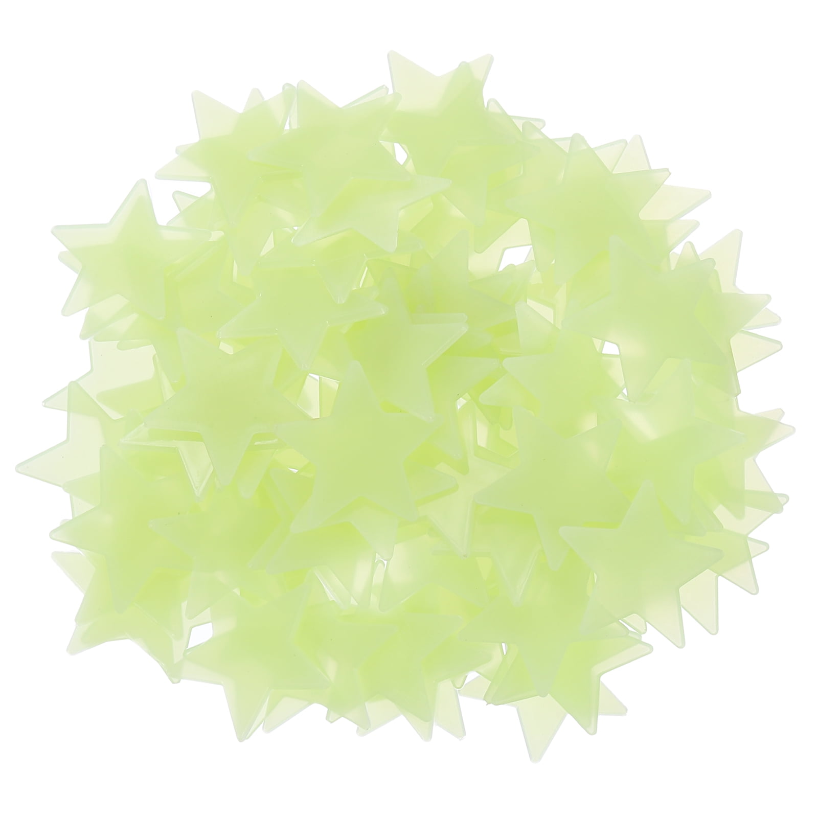 Uxcell 100pcs Glow in the Dark Stars Fluorescent Plastic Wall Stickers ...